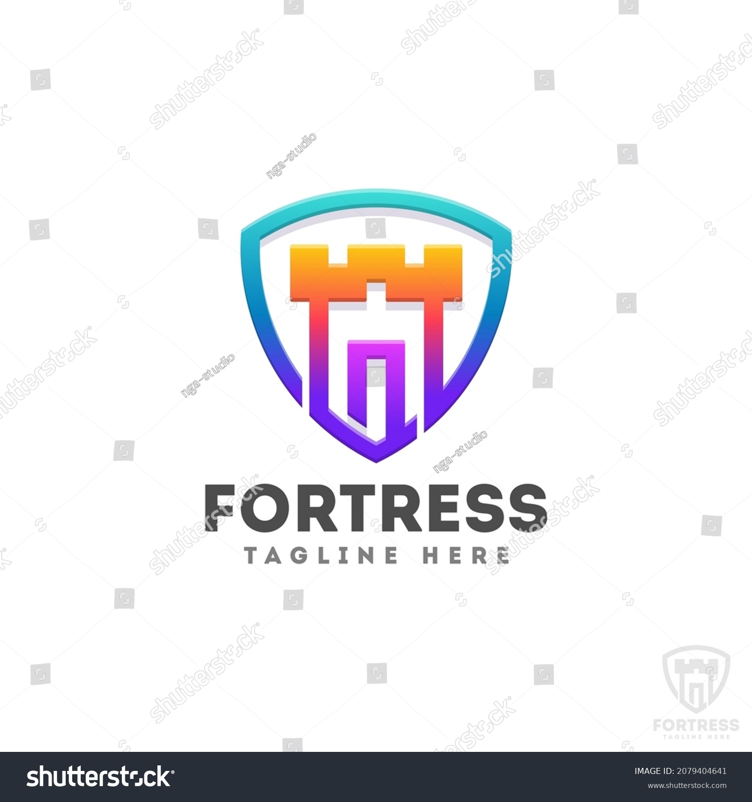 Fortress Logo Template Stock Vector (Royalty Free) 2079404641 ...
