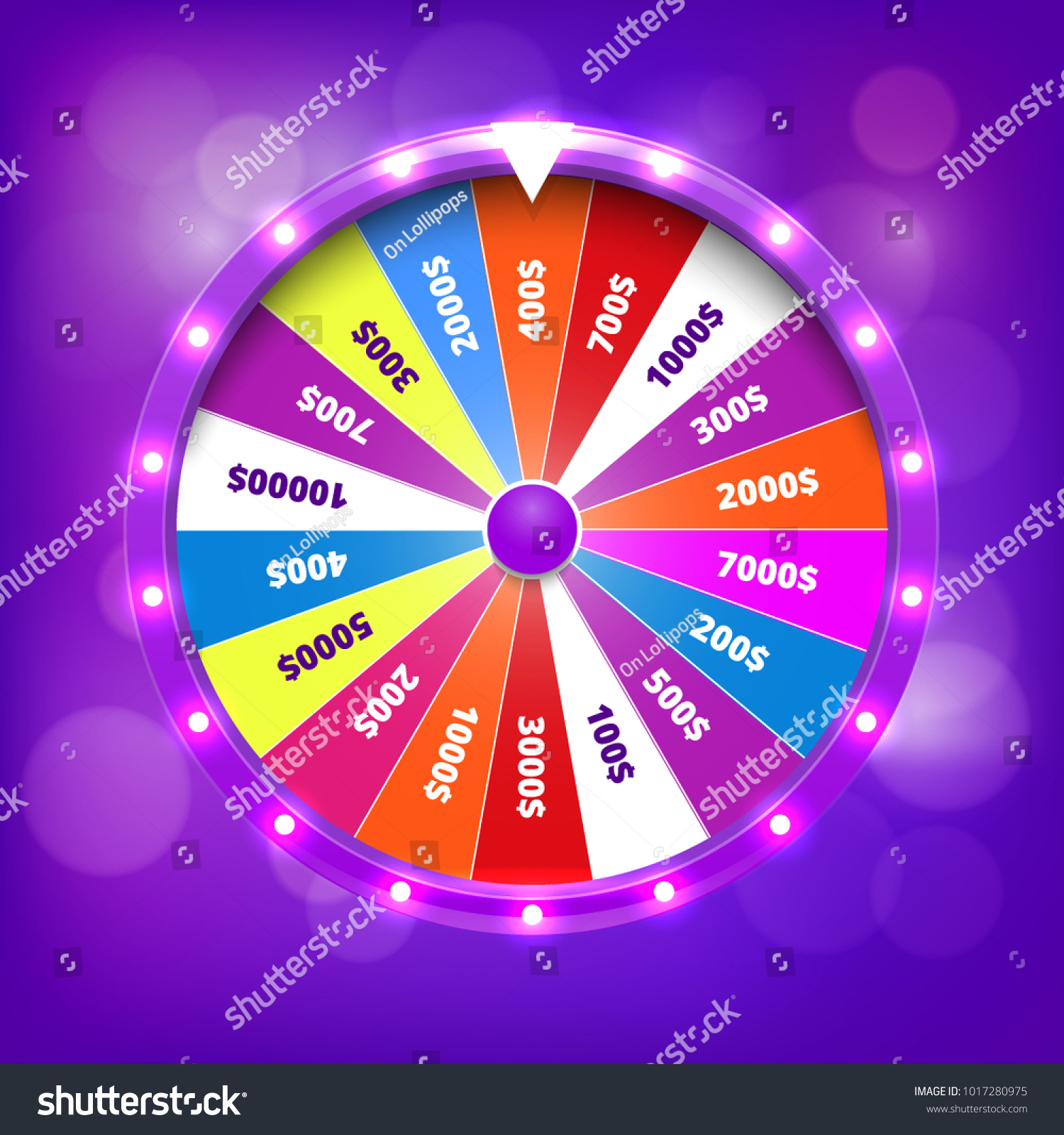 Fortune Wheel Realistic Vector Illustration On Stock Vector (Royalty ...