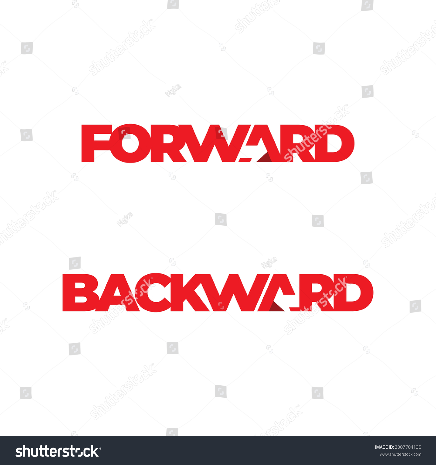 Forward Backward Graphic Text Arrow Mark Stock Vector (Royalty Free ...