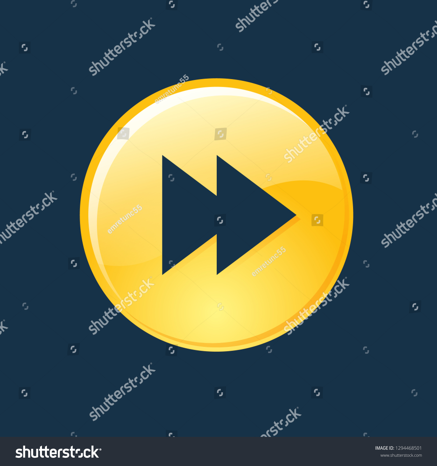 Forward Icon Forward Symbol Flat Vector Stock Vector (Royalty Free ...