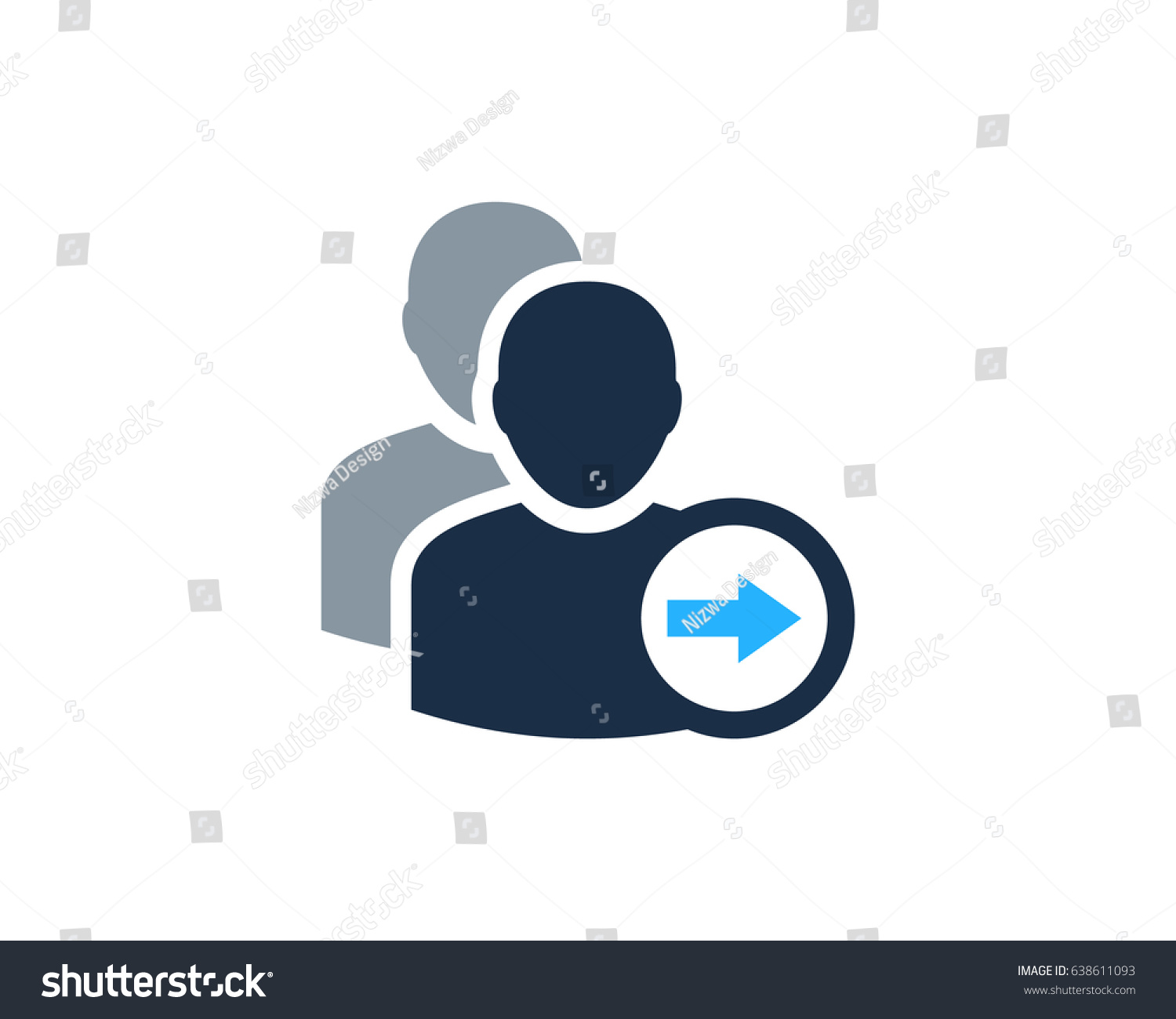 Forward Multiple User Icon Logo Design Stock Vector (Royalty Free ...