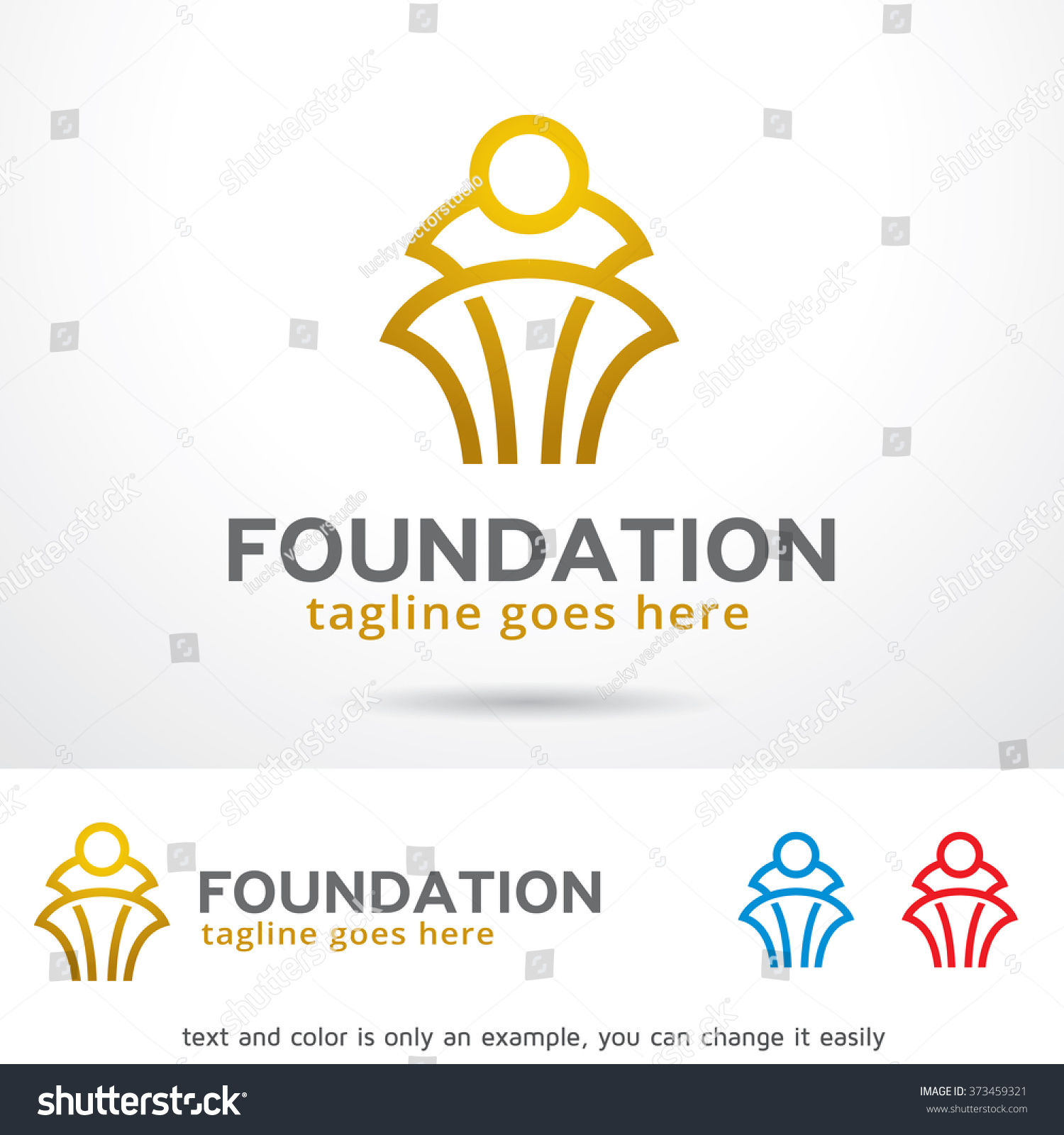 Foundation Logo Design Template Stock Vector (Royalty Free) 373459321