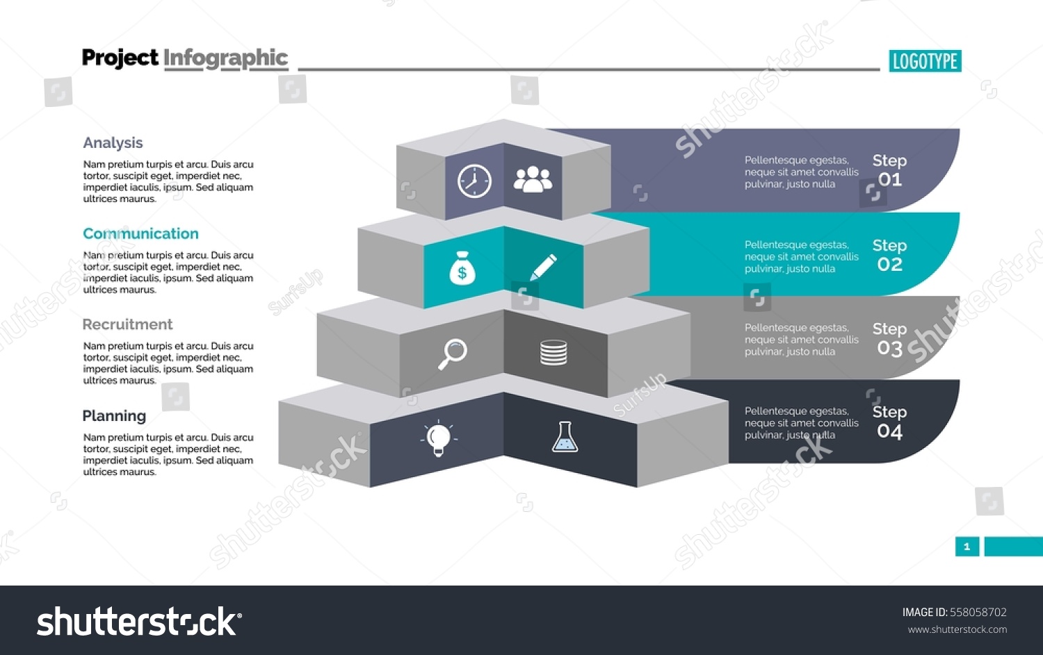 Four Angles Diagram Slide Template Stock Vector (Royalty Free ...