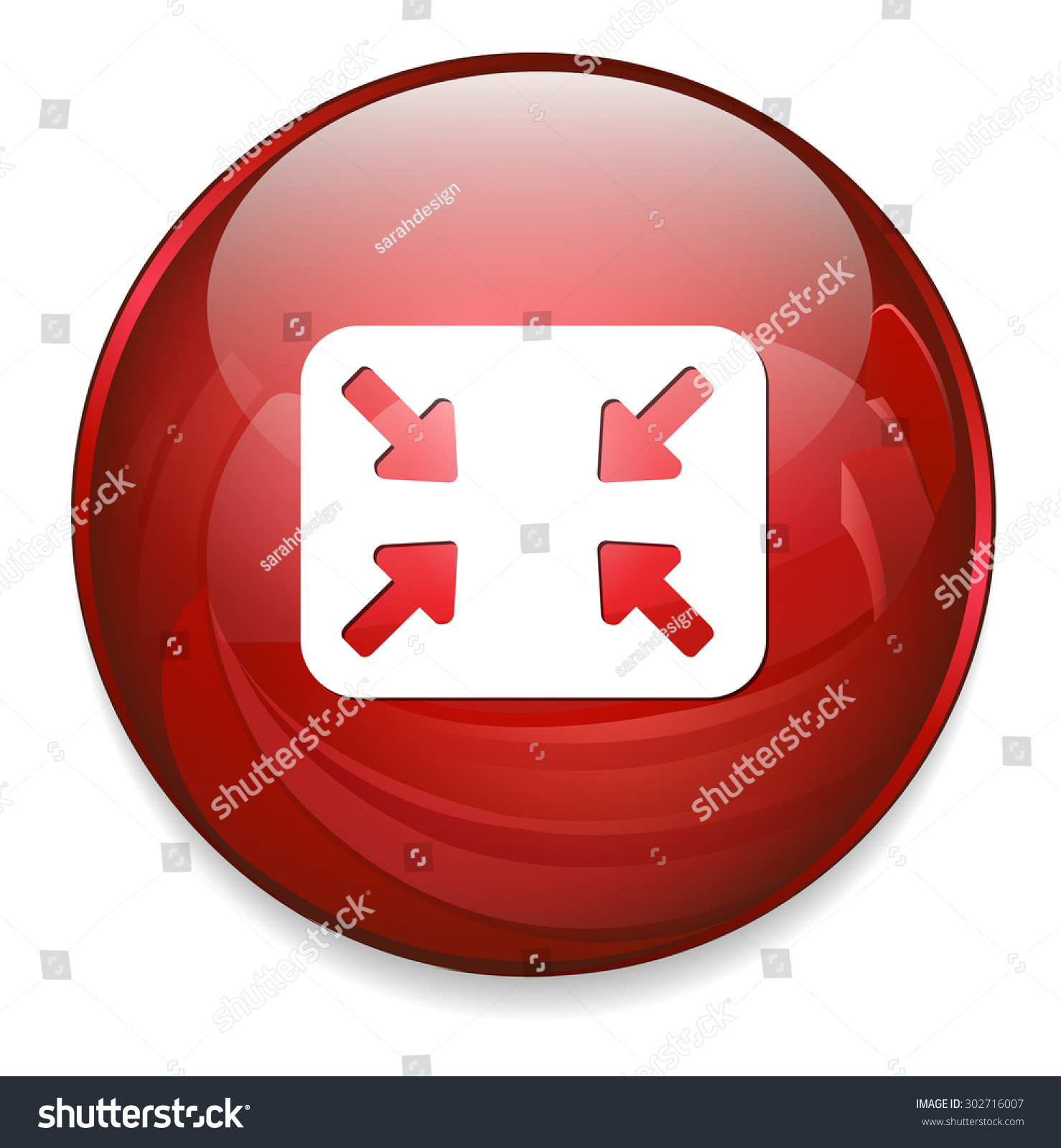 Four Arrow Pointing Icon Stock Vector (Royalty Free) 302716007 ...