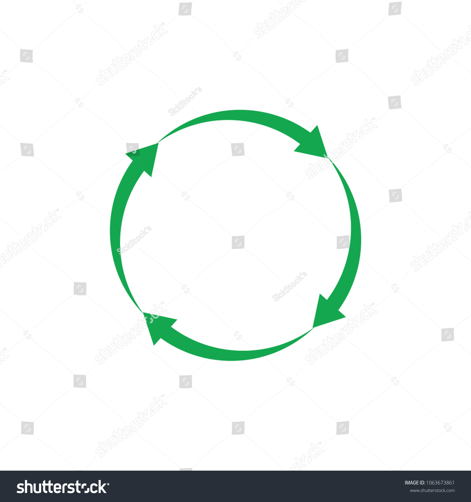 Four Arrows Circle Frame Symbol Vector Stock Vector (Royalty Free ...