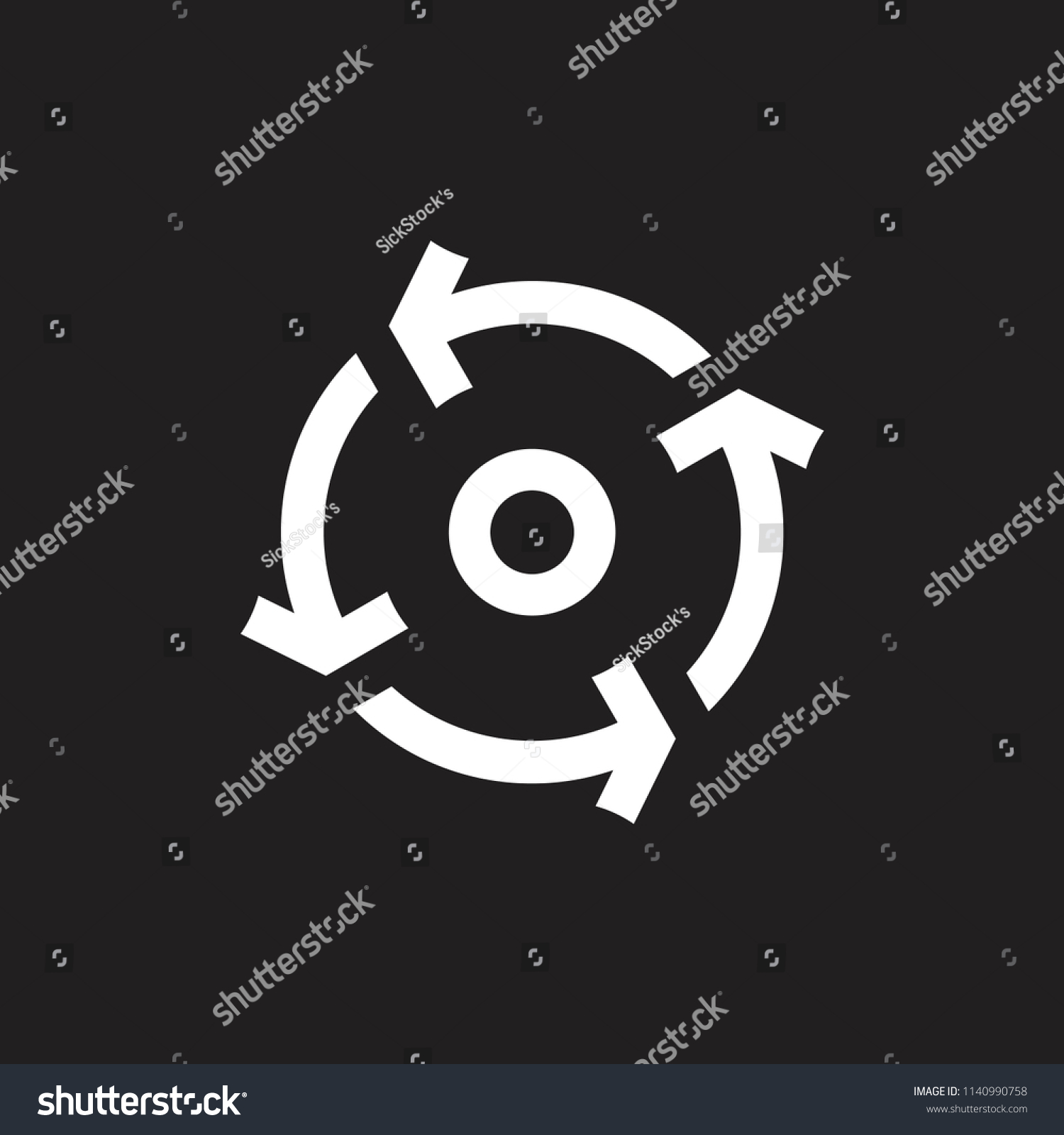 Four Arrows Circle Logo Vector: vector de stock (libre de regalías ...