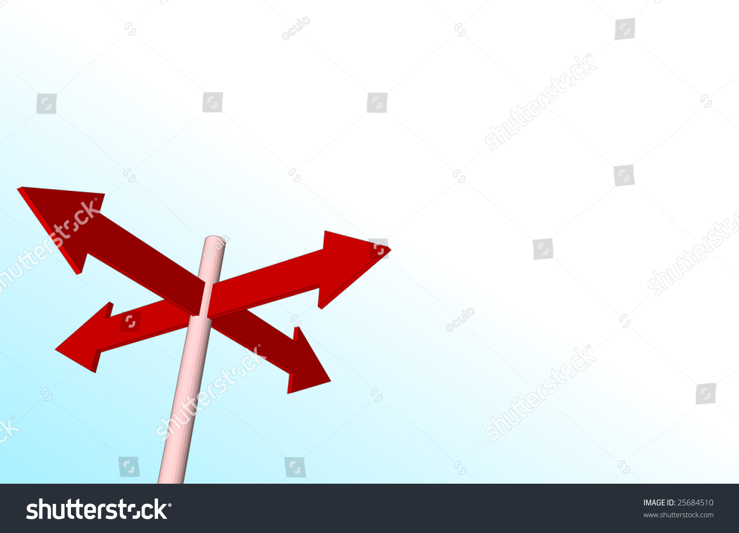 Four Arrows Corner Blue Sky Stock Vector (Royalty Free) 25684510