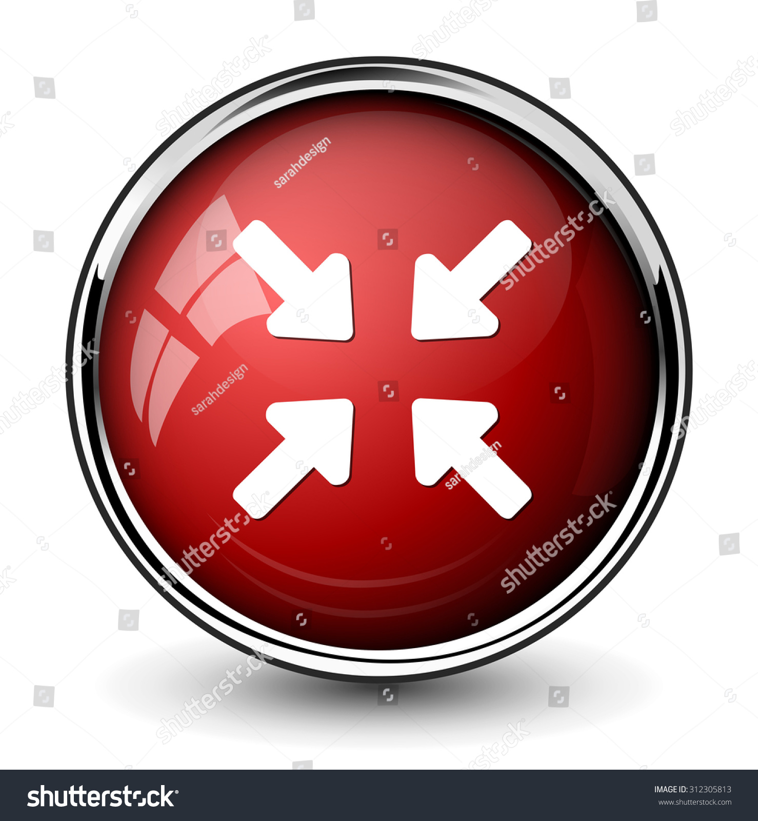 Four Arrows Pointing Icon Stock Vector (Royalty Free) 312305813 ...