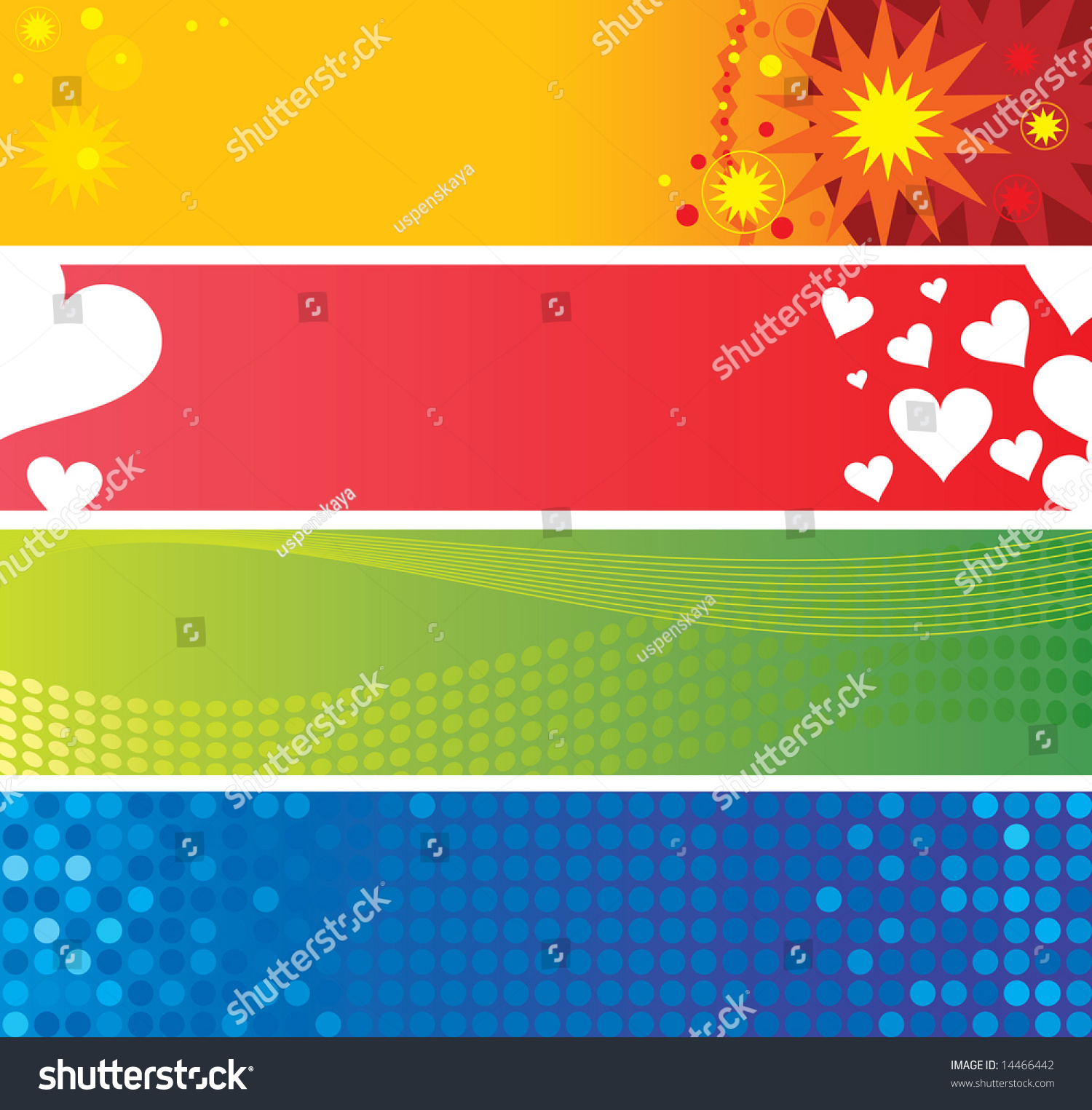 Four Banner Backgrounds Stock Vector (Royalty Free) 14466442