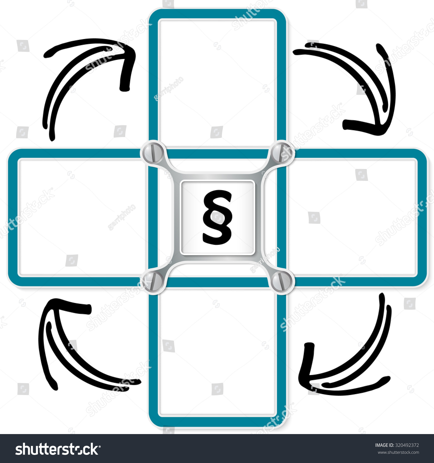 Four Blank Text Frames Your Text Stock Vector (Royalty Free) 320492372