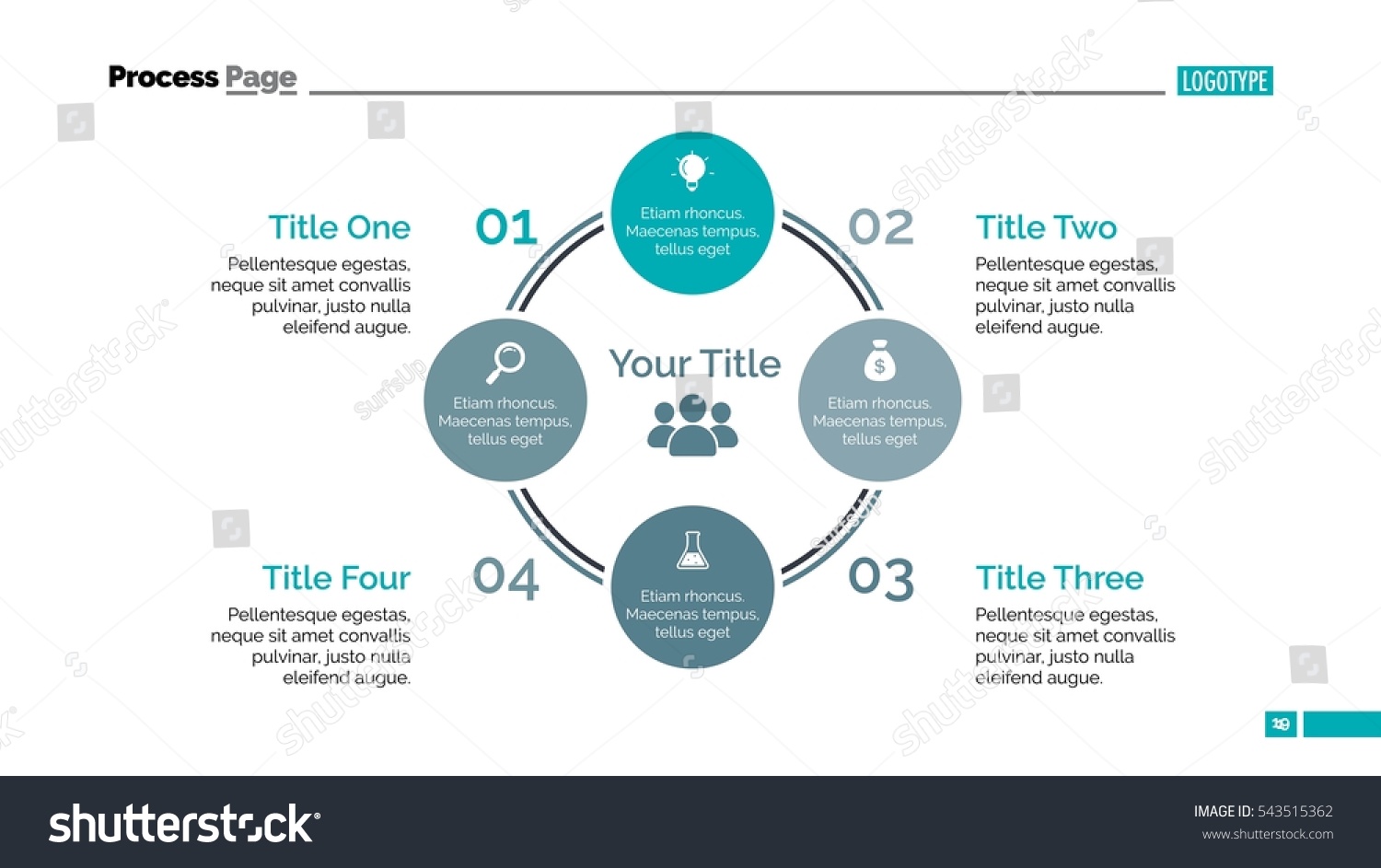 Four Circles Cycle Slide Template Stock Vector (Royalty Free) 543515362 ...