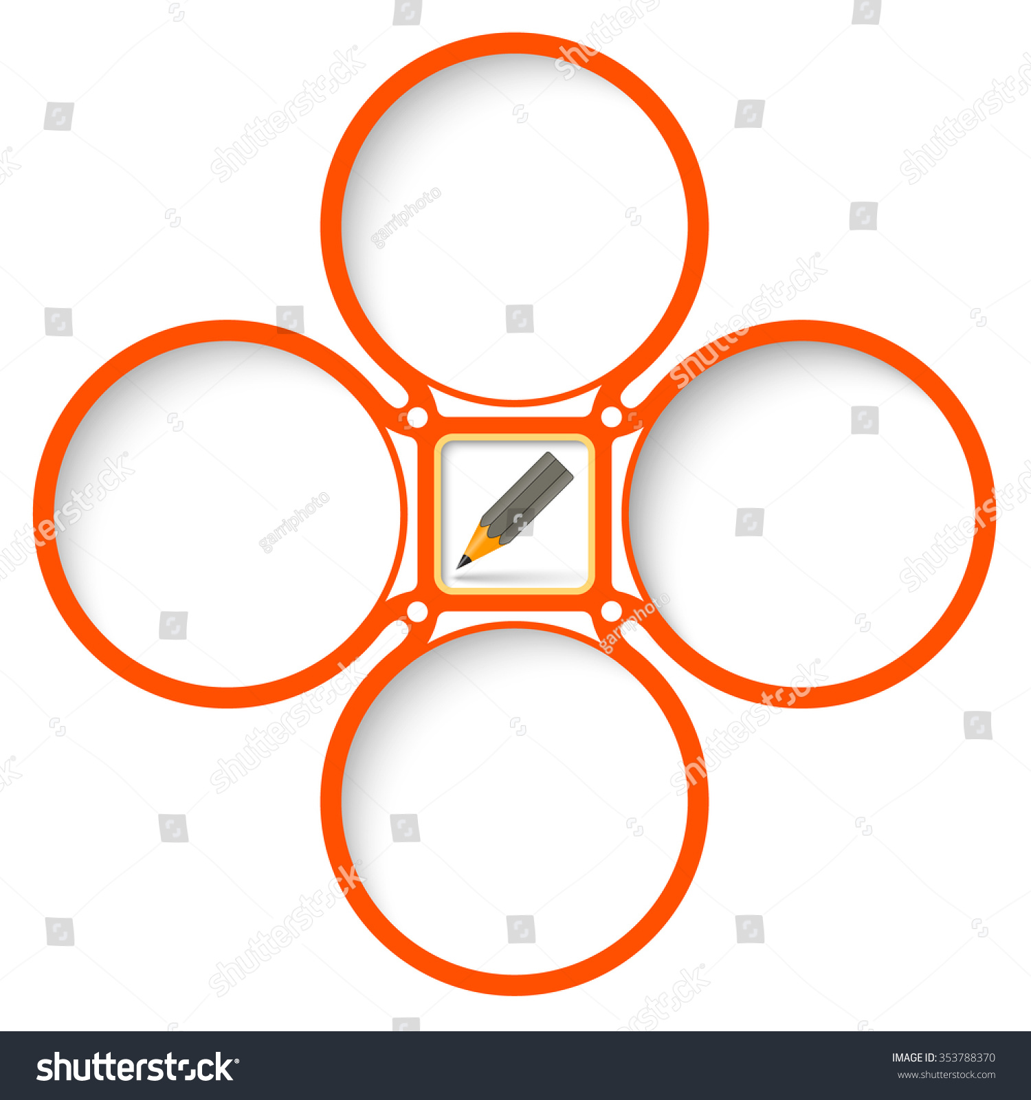 Four Colored Circular Frames Your Text Stock Vector (Royalty Free ...
