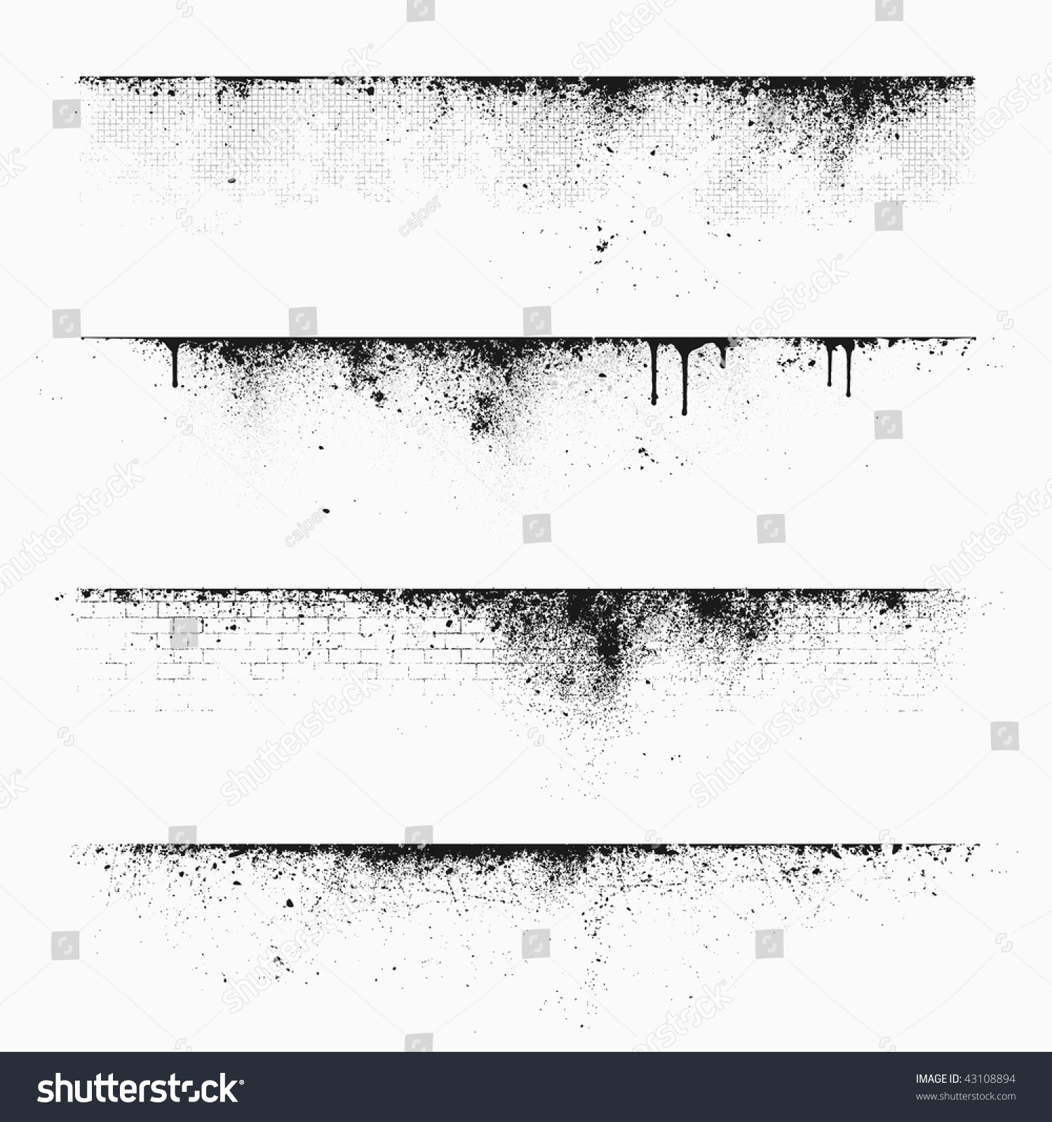 Four Dirty Edges Checked Patterns Dripping Stock Vector (Royalty Free ...