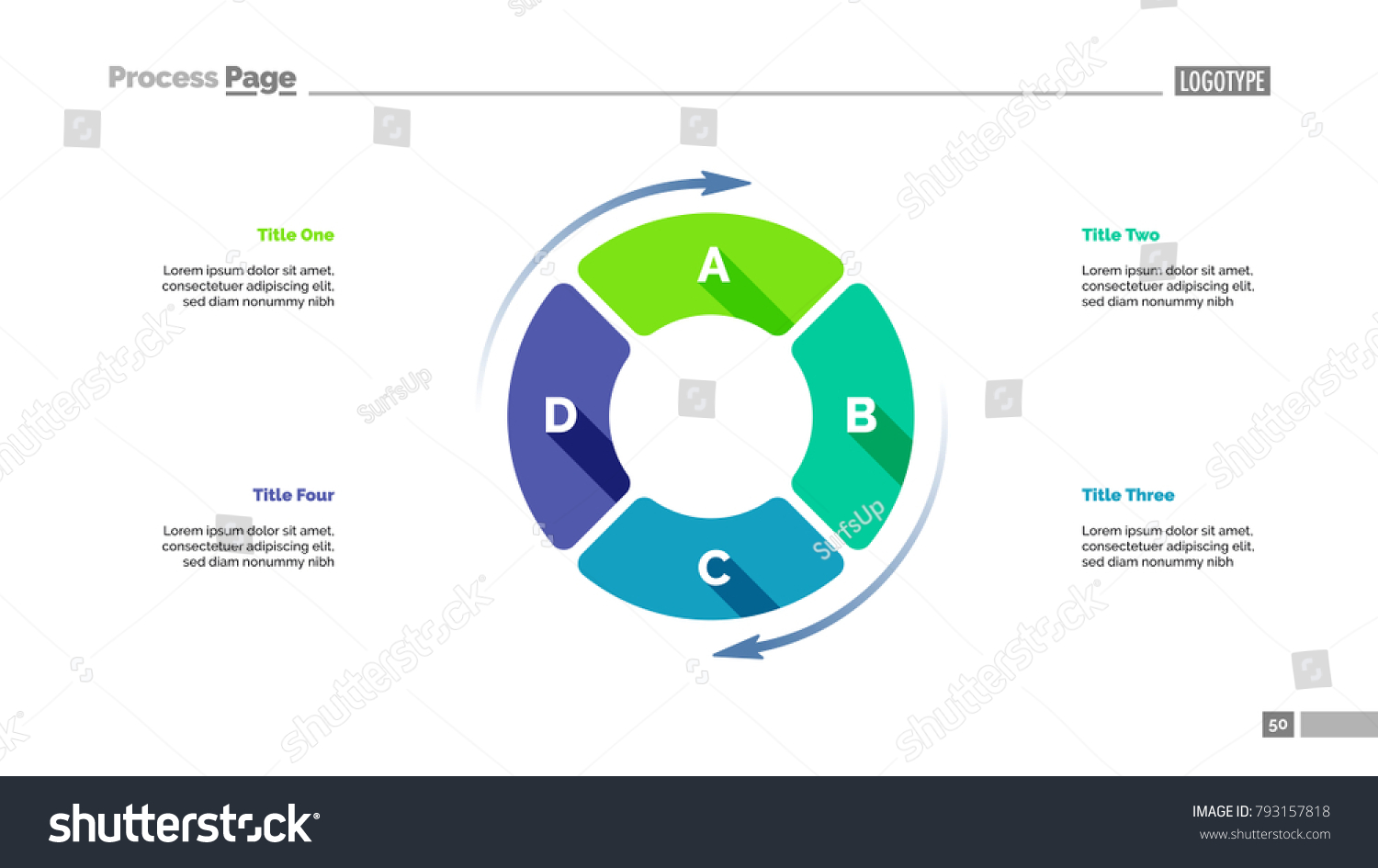 Four Elements Cycle Slide Template Stock Vector (Royalty Free) 793157818