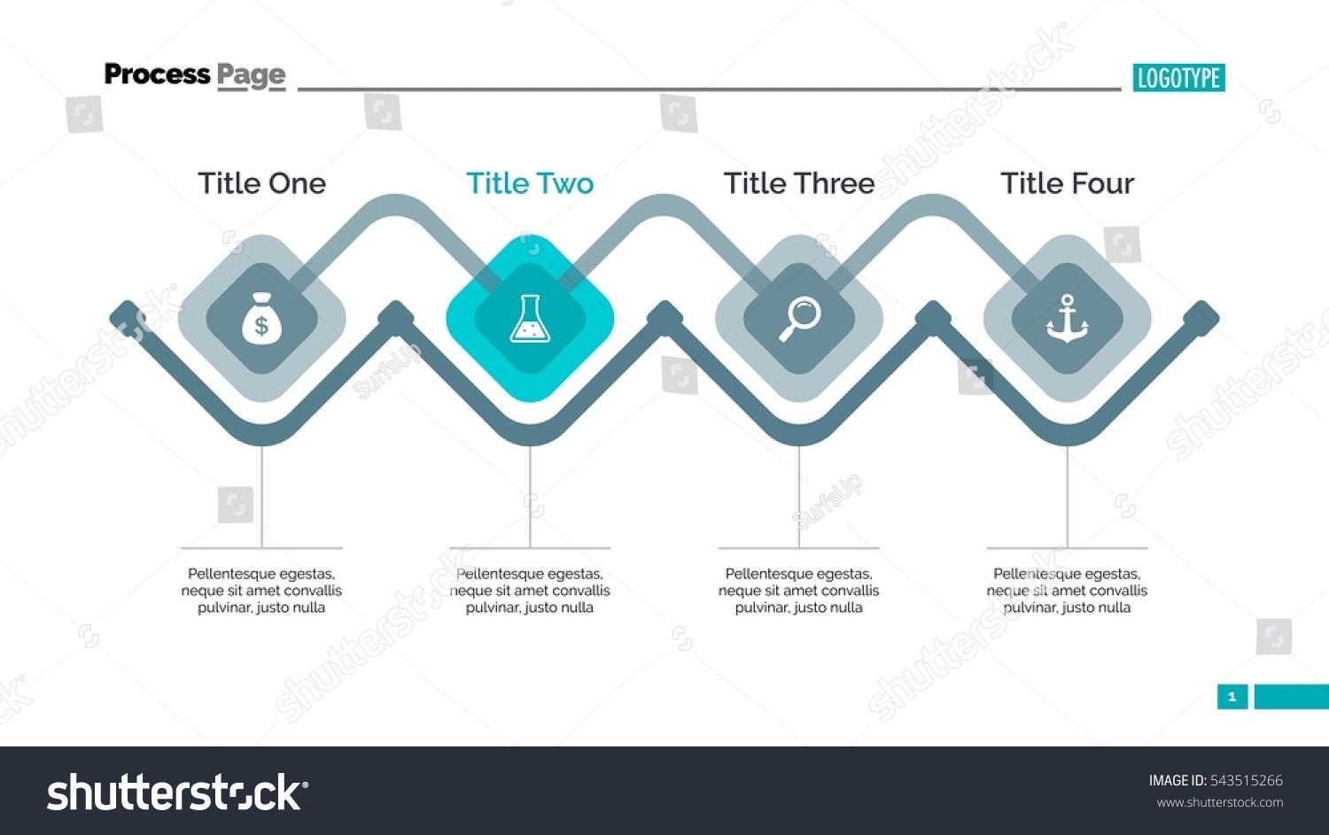 Four Elements Diagram Slide Template Stock Vector (Royalty Free) 543515266