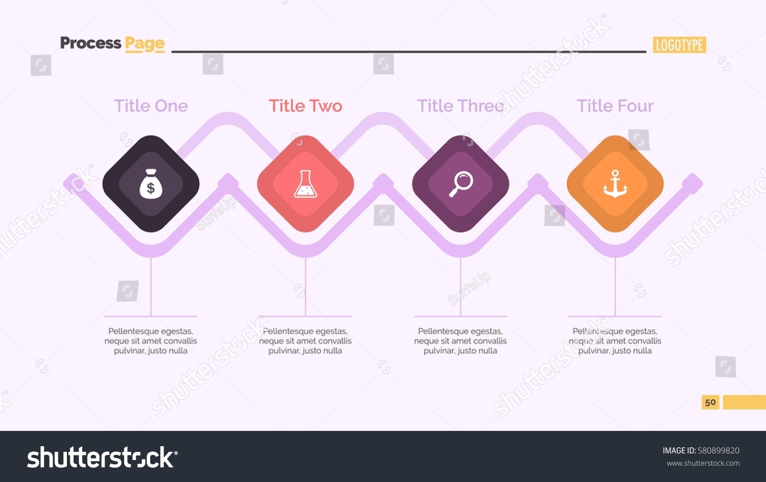Four Elements Diagram Slide Template Stock Vector (Royalty Free) 580899820