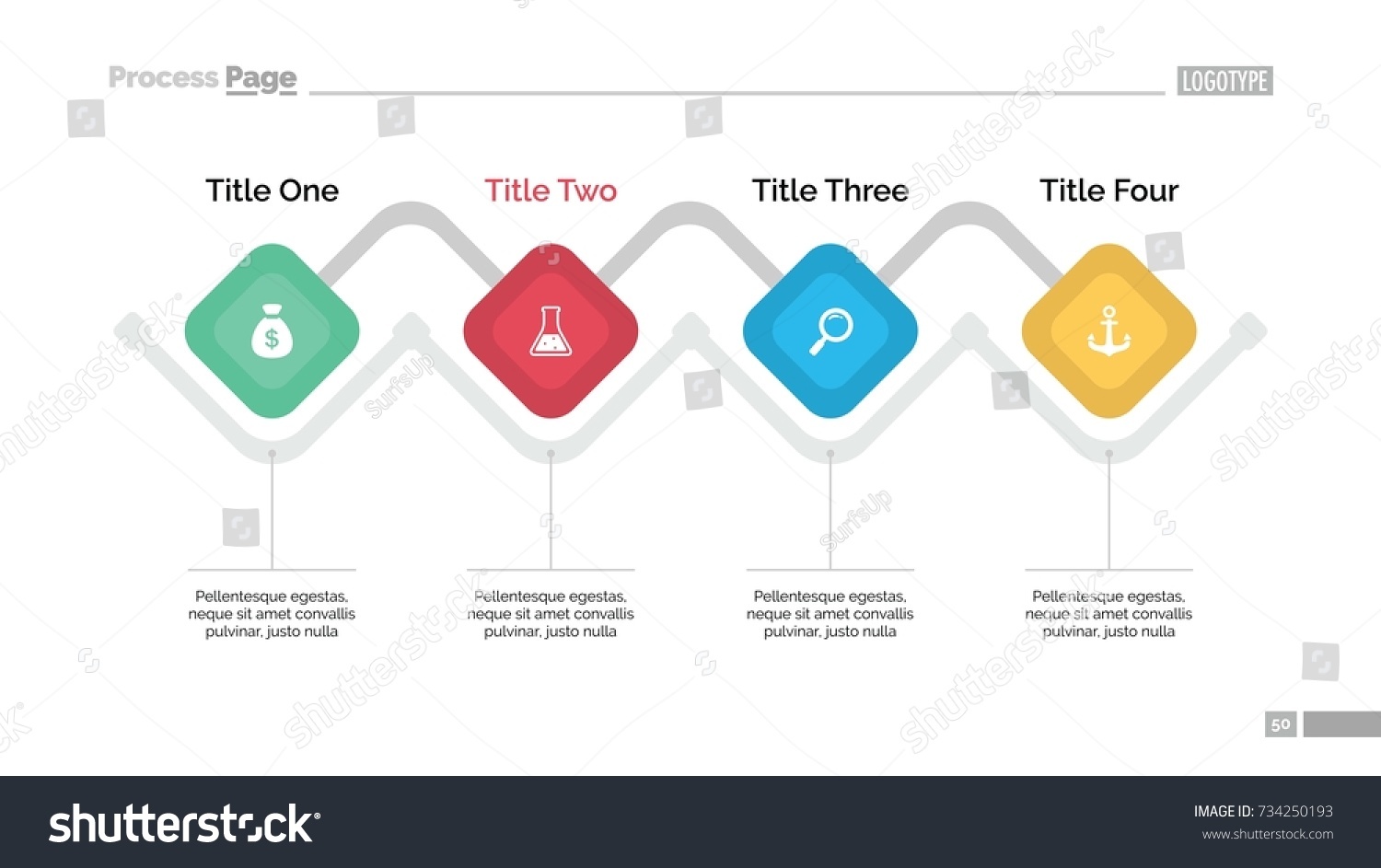 Four Elements Diagram Slide Template: vector de stock (libre de ...