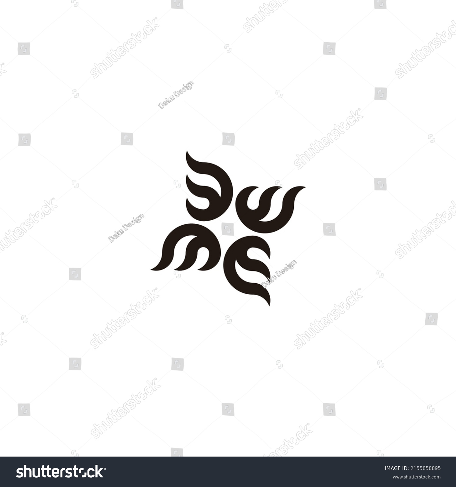 Four Fireballs Geometric Simple Symbol Logo Stock Vector (Royalty Free ...