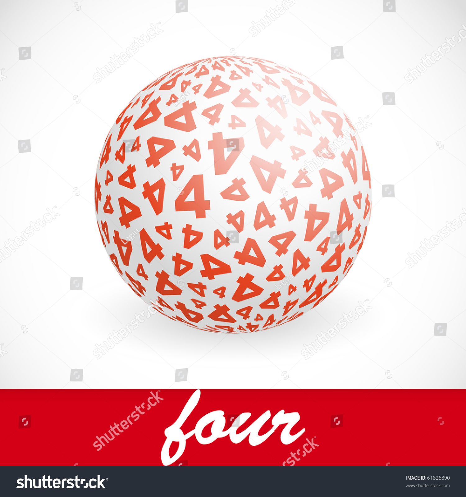 Four Globe Number Mix Vector Illustration Stock Vector (Royalty Free ...