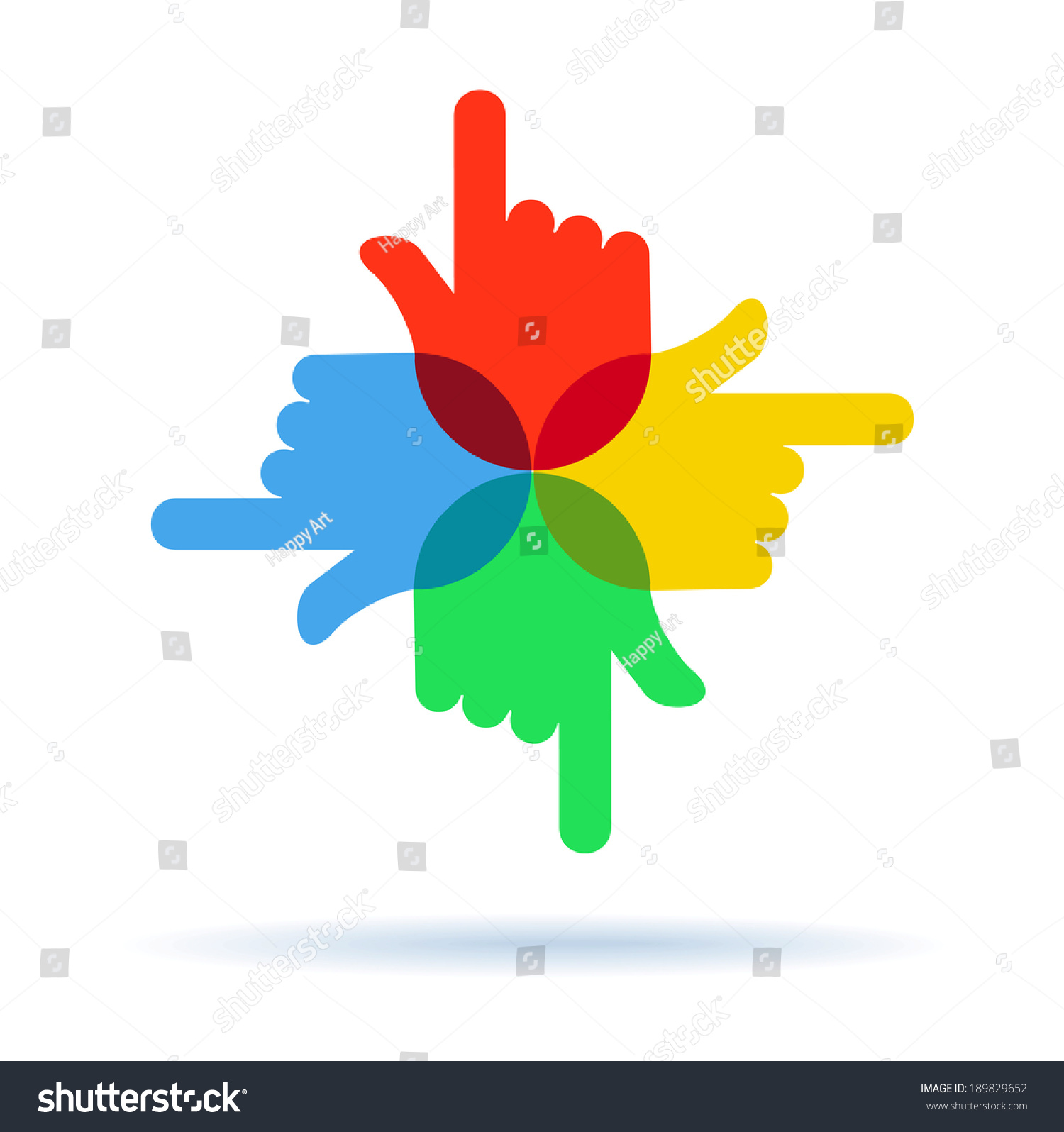 Four Hands Pointing Finger Vector Symbol Stock Vector (Royalty Free ...