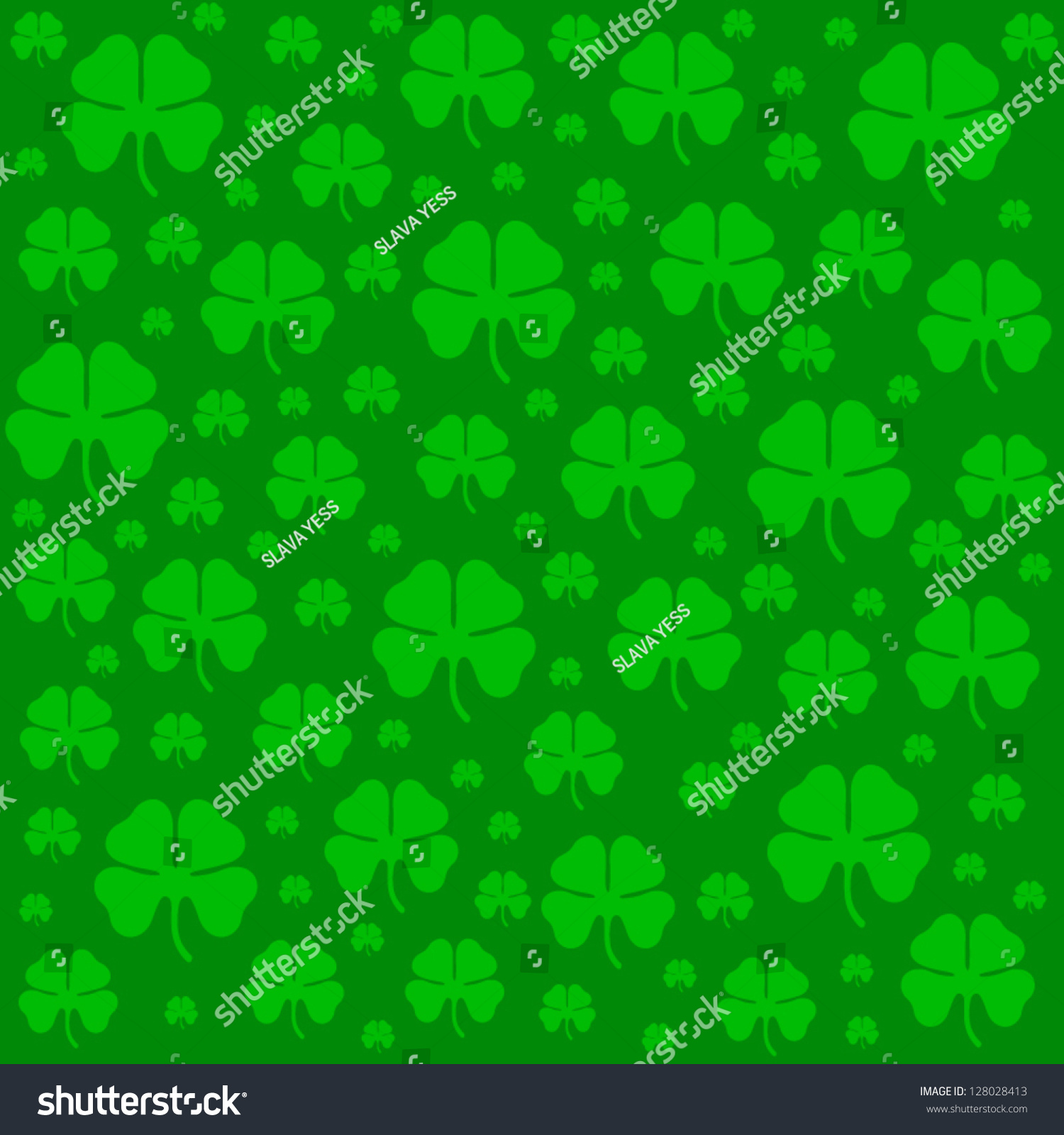 Four Leaf Clover Seamless Pattern Vector Stock Vector (Royalty Free ...