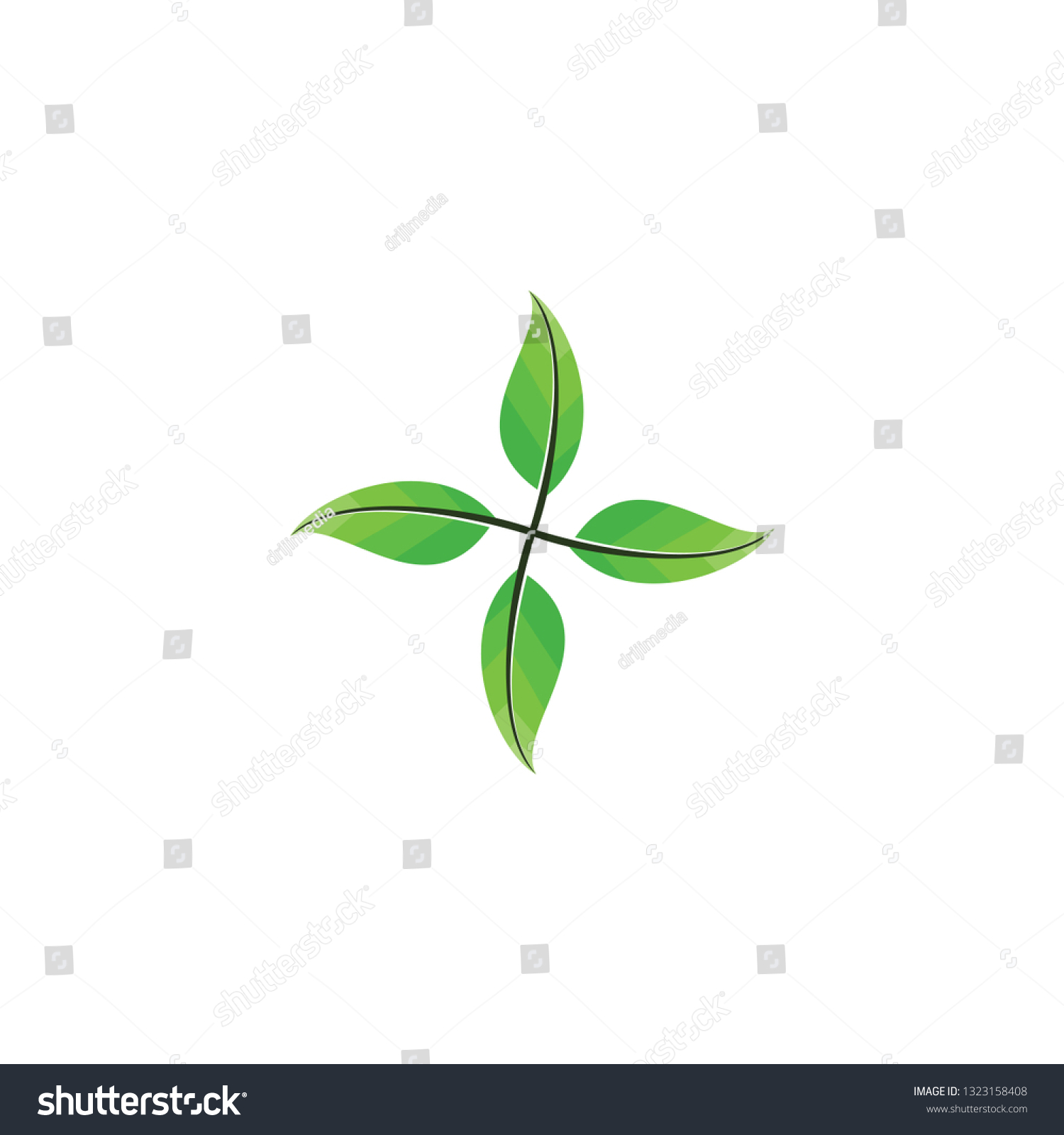 Four Leaf Logo Design Stock Vector (Royalty Free) 1323158408 | Shutterstock