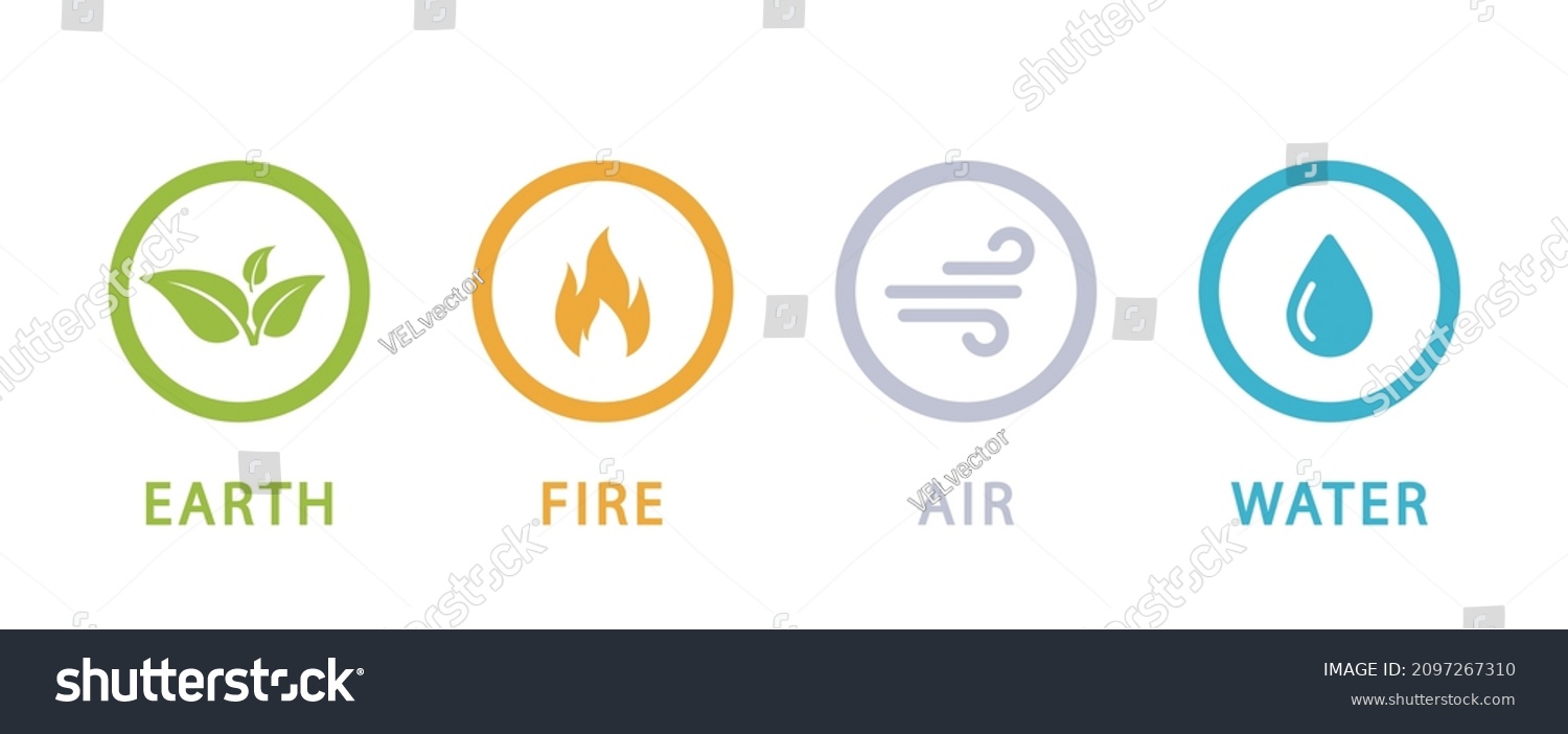 Four Natural Elements Icons Air Earth Stock Vector (Royalty Free ... Four Natural Elements Icons Air Earth Stock Vector (Royalty Free ...