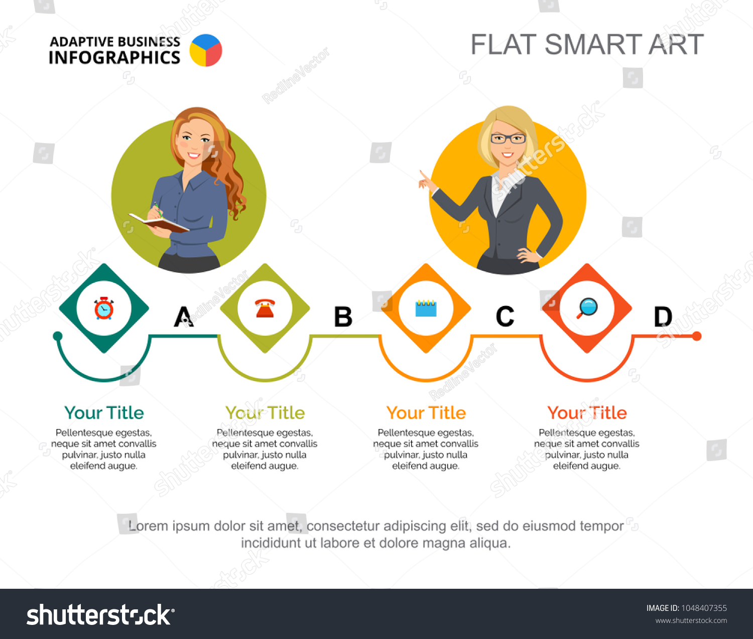 Four Option Process Chart Step Diagram Stock Vector (Royalty Free ...