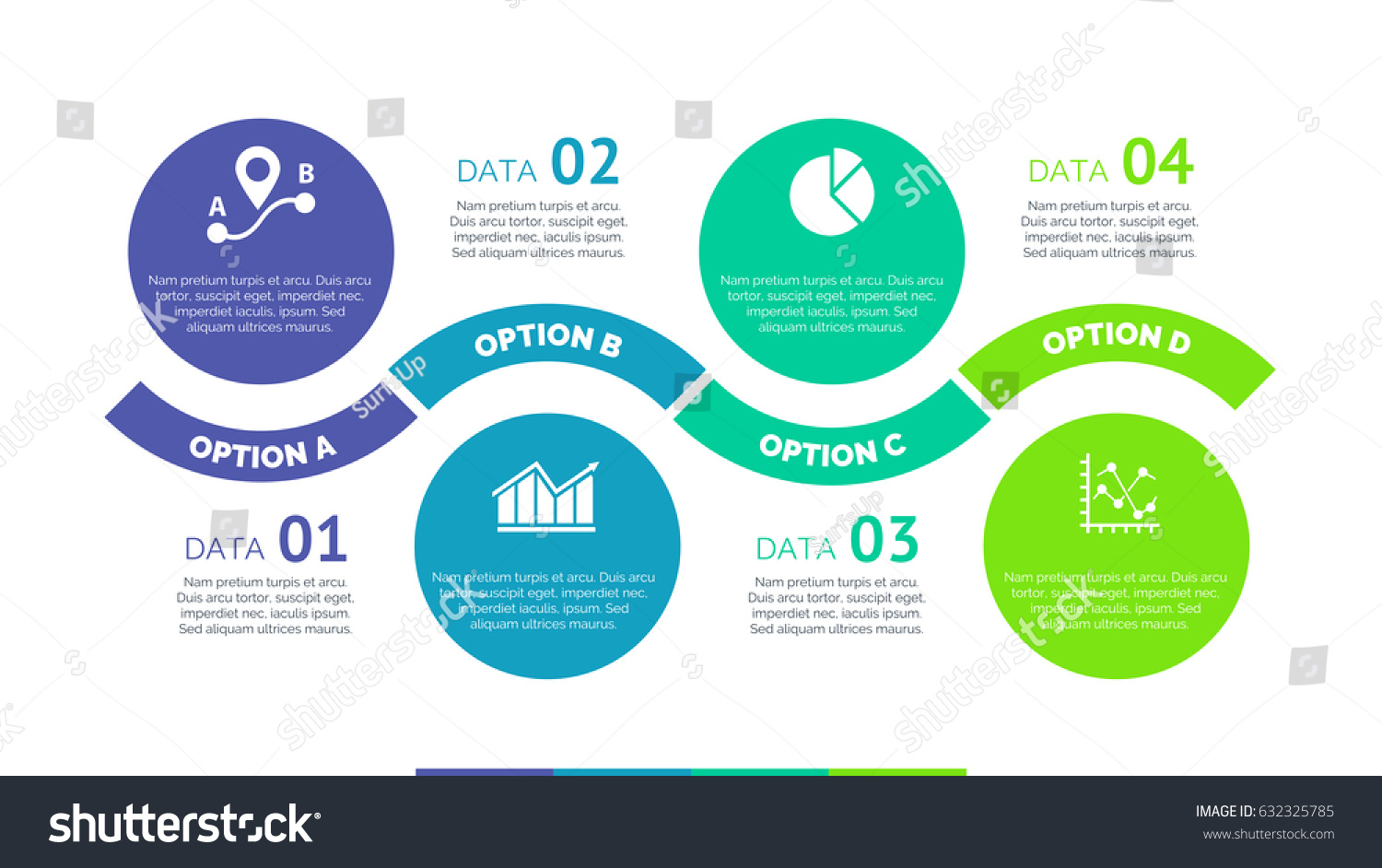 Four Options Circles Slide Template Stock Vector (Royalty Free ...