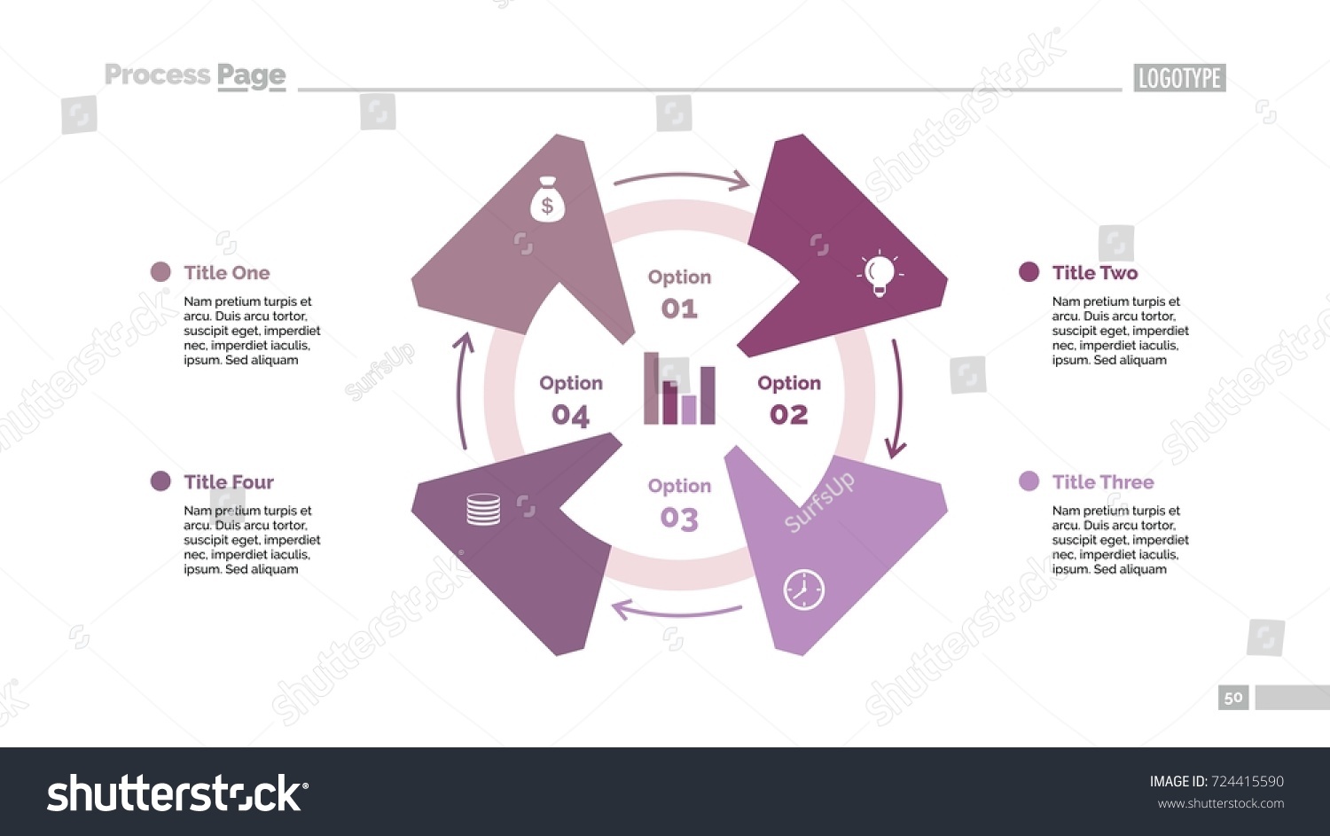 Four Options Cycle Slide Template Stock Vector (Royalty Free) 724415590 Four Options Cycle Slide Template Stock Vector (Royalty Free) 724415590