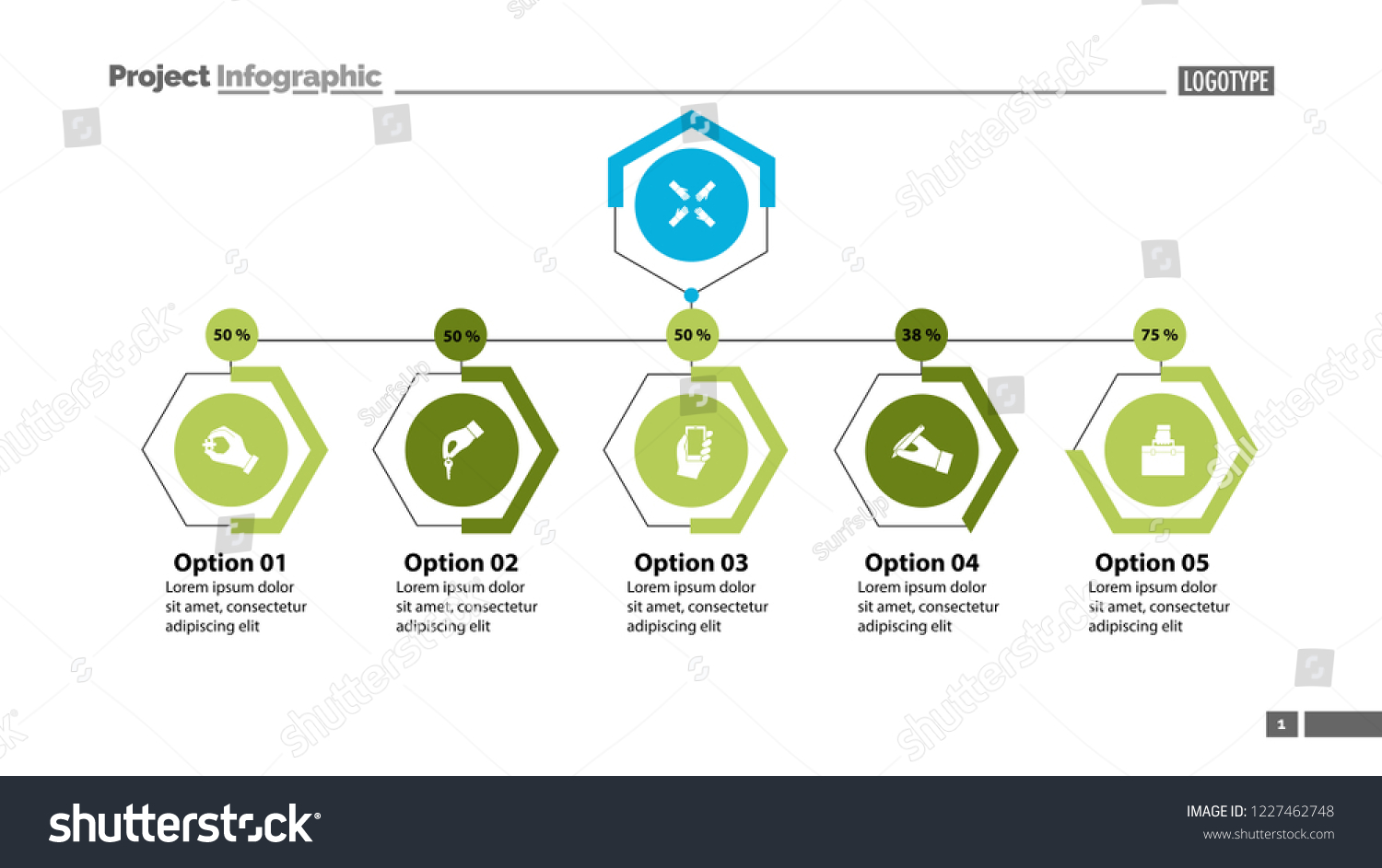 Four Options Under Main Point Slide: เวกเตอร์สต็อก (ปลอดค่าลิขสิทธิ์ ...