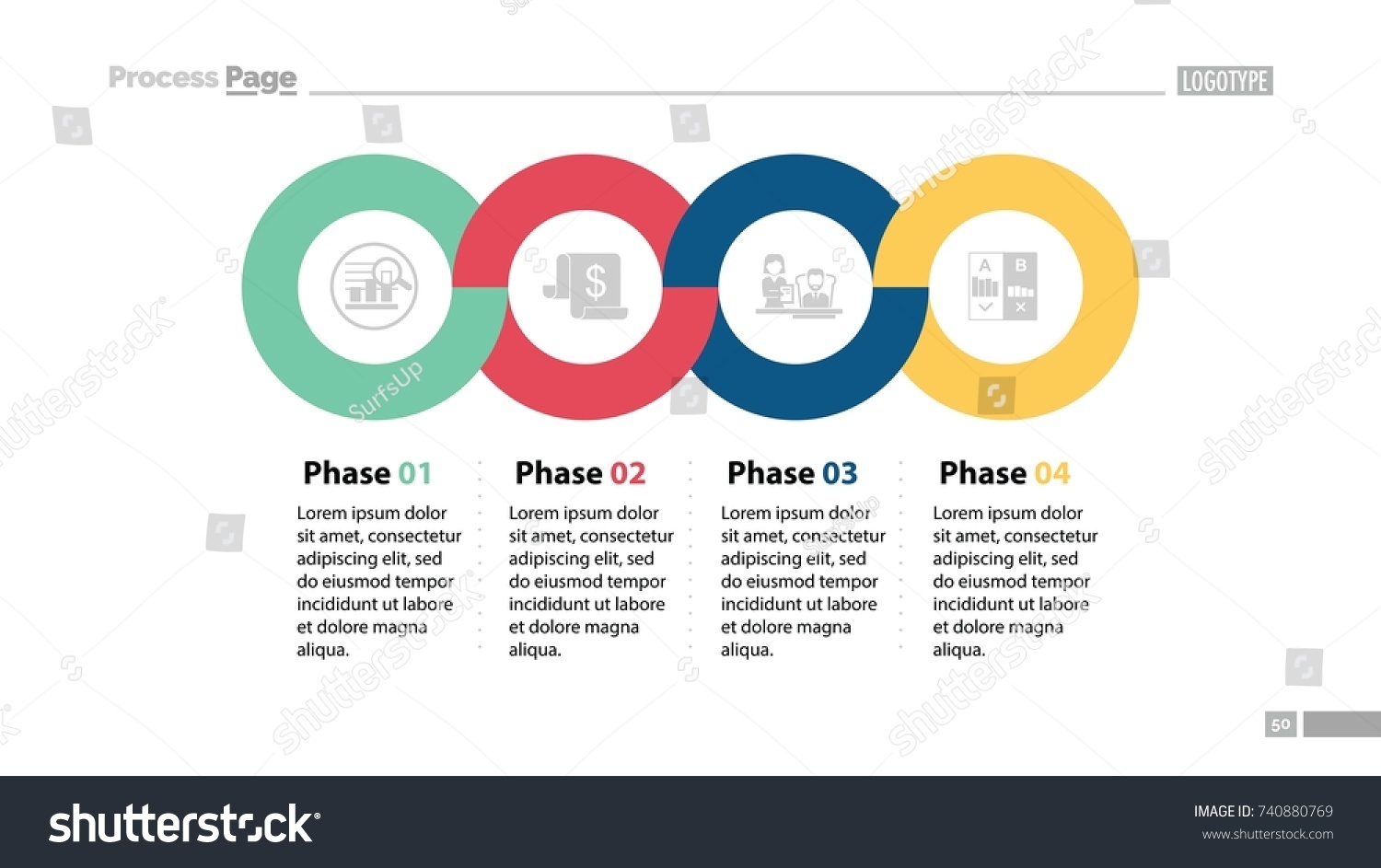 Four Phases Process Slide Template Stock Vector (Royalty Free ... Four Phases Process Slide Template Stock Vector (Royalty Free ...