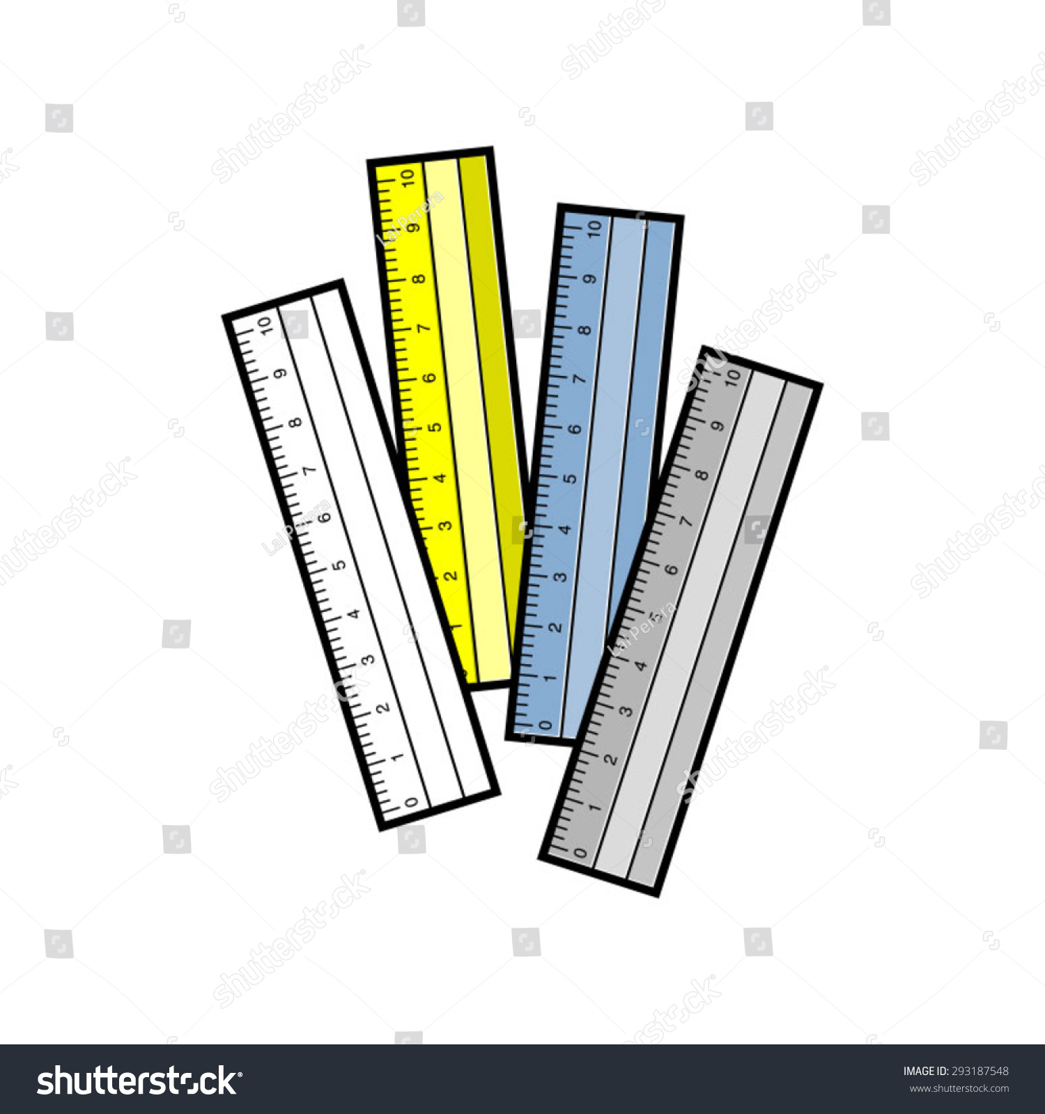Four Rulers Vector Graphic Stock Vector (Royalty Free) 293187548