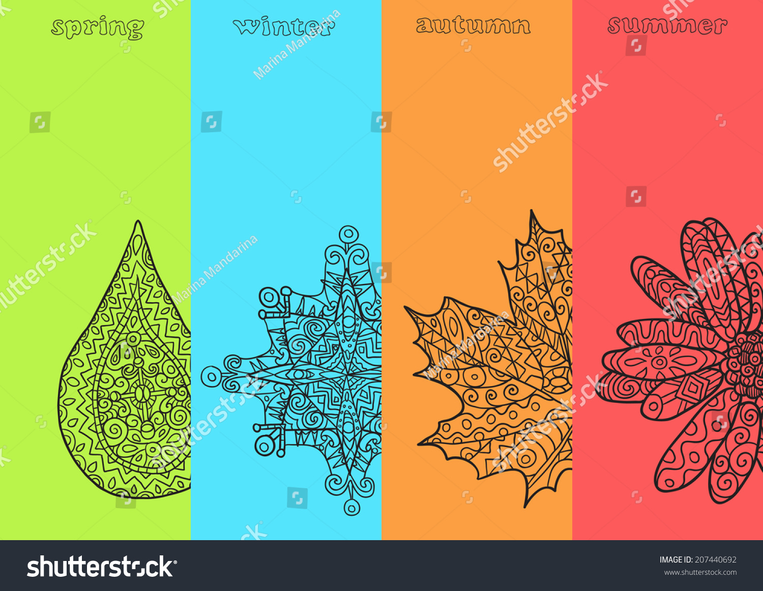 Four Seasons: vector de stock (libre de regalías) 207440692
