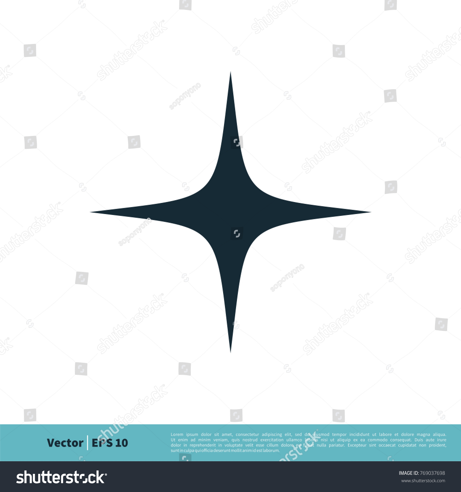 Four Star Icon Vector Logo Template: vector de stock (libre de regalías ...