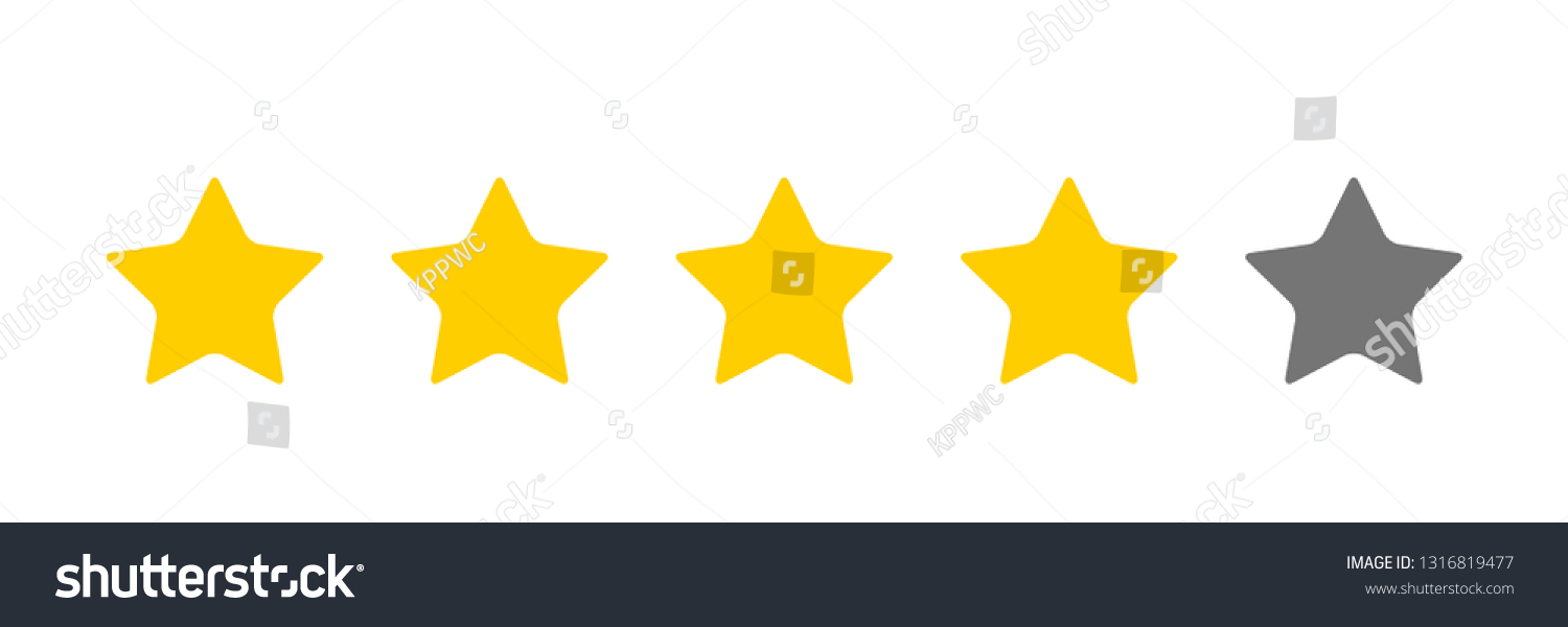 Four Stars Icon Vector Stock Vector (Royalty Free) 1316819477