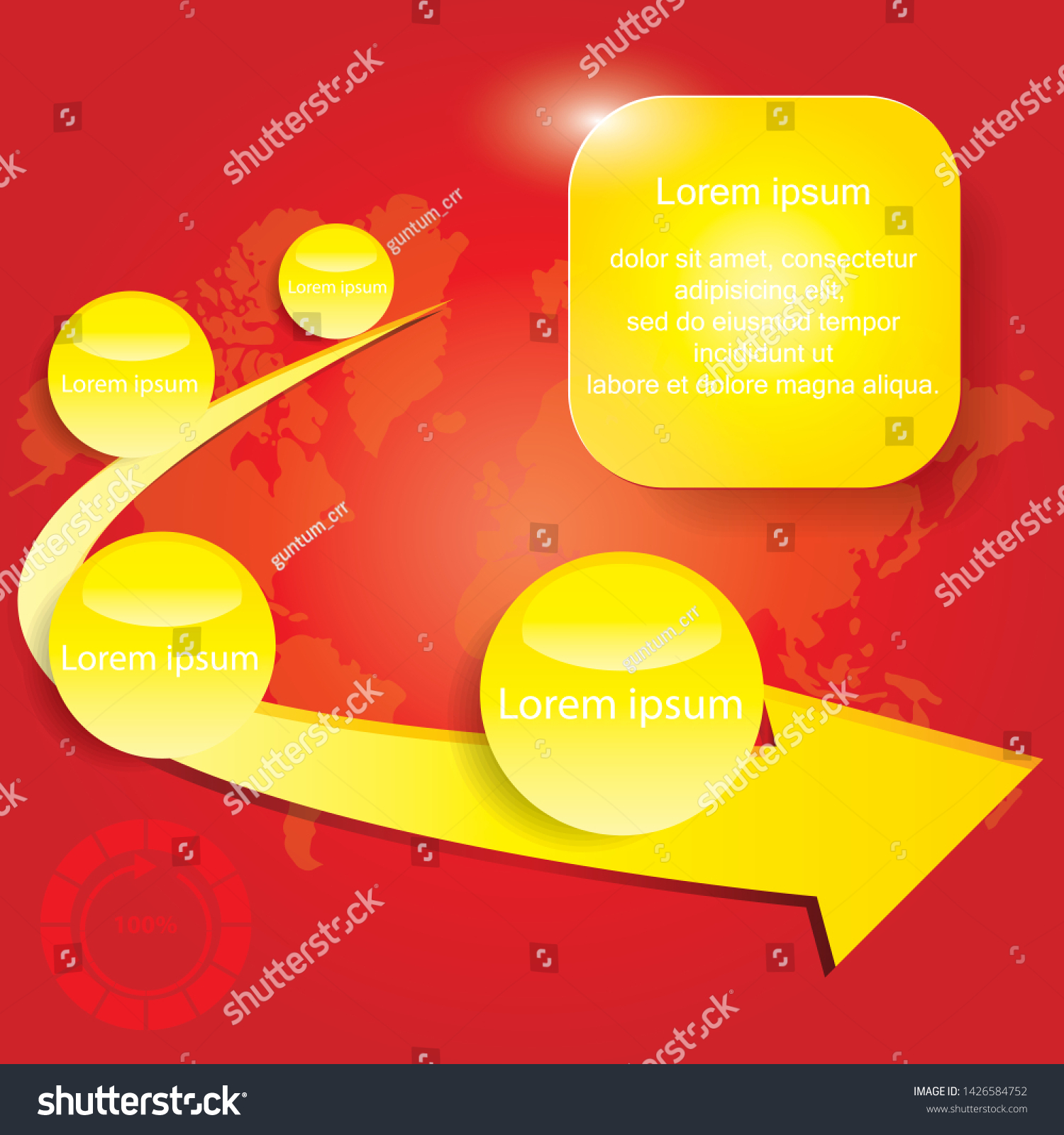 Four Step Arrow Diagram Vector Illustration Stock Vector (Royalty Free ...