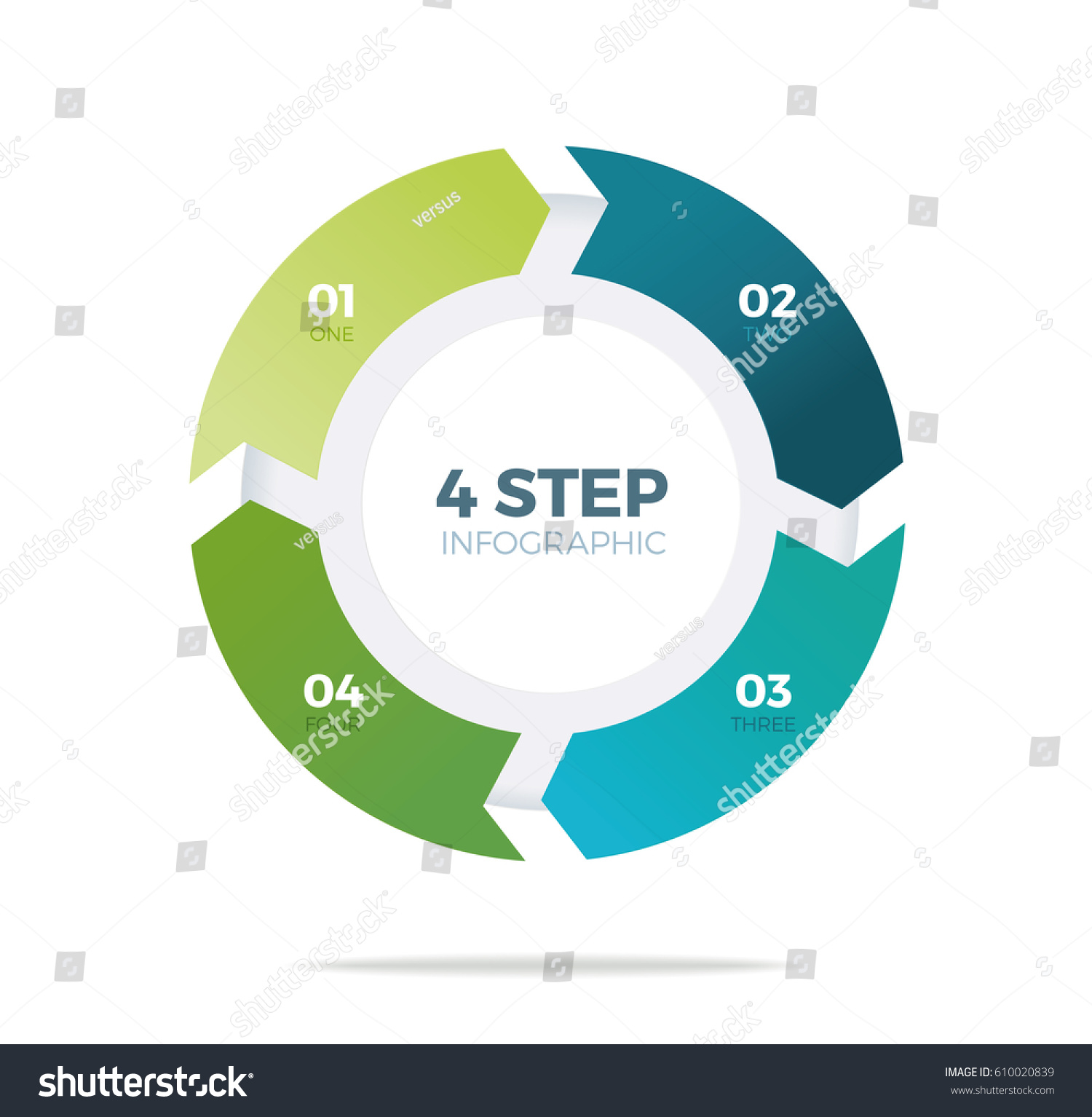 Four Step Circle Infographic Stock Vector (Royalty Free) 610020839