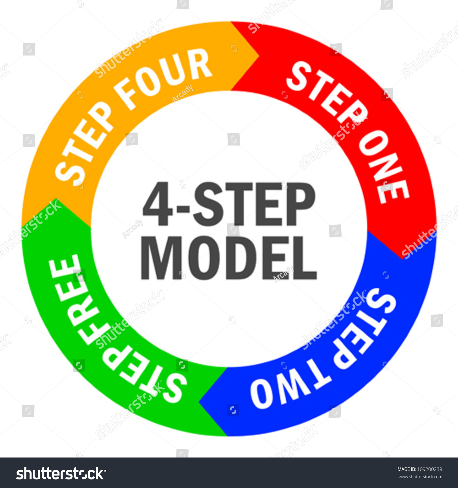 Fourstep Diagram Vector Illustration: vector de stock (libre de ...