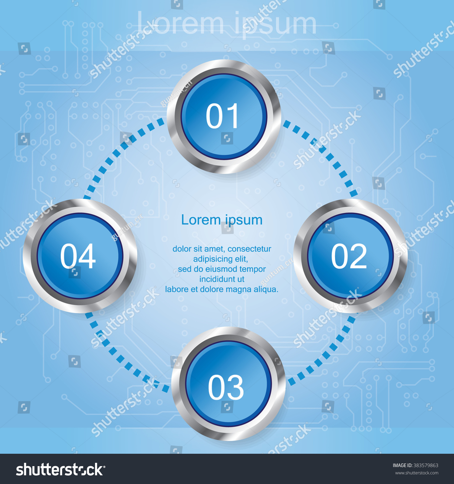 Four Step Technology Cycle Arrows Diagram: เวกเตอร์สต็อก (ปลอดค่า ...