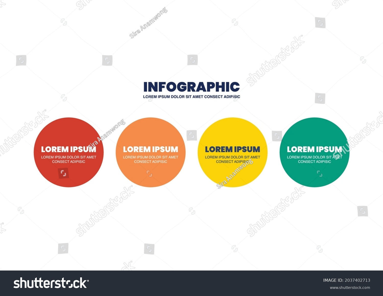 Four Steps Circle Infographic Design Vector Stock Vector (Royalty Free ...