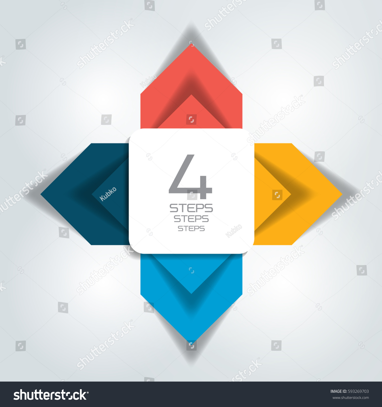 Four Steps Connected Circle Round Arrows Stock Vector (Royalty Free ...
