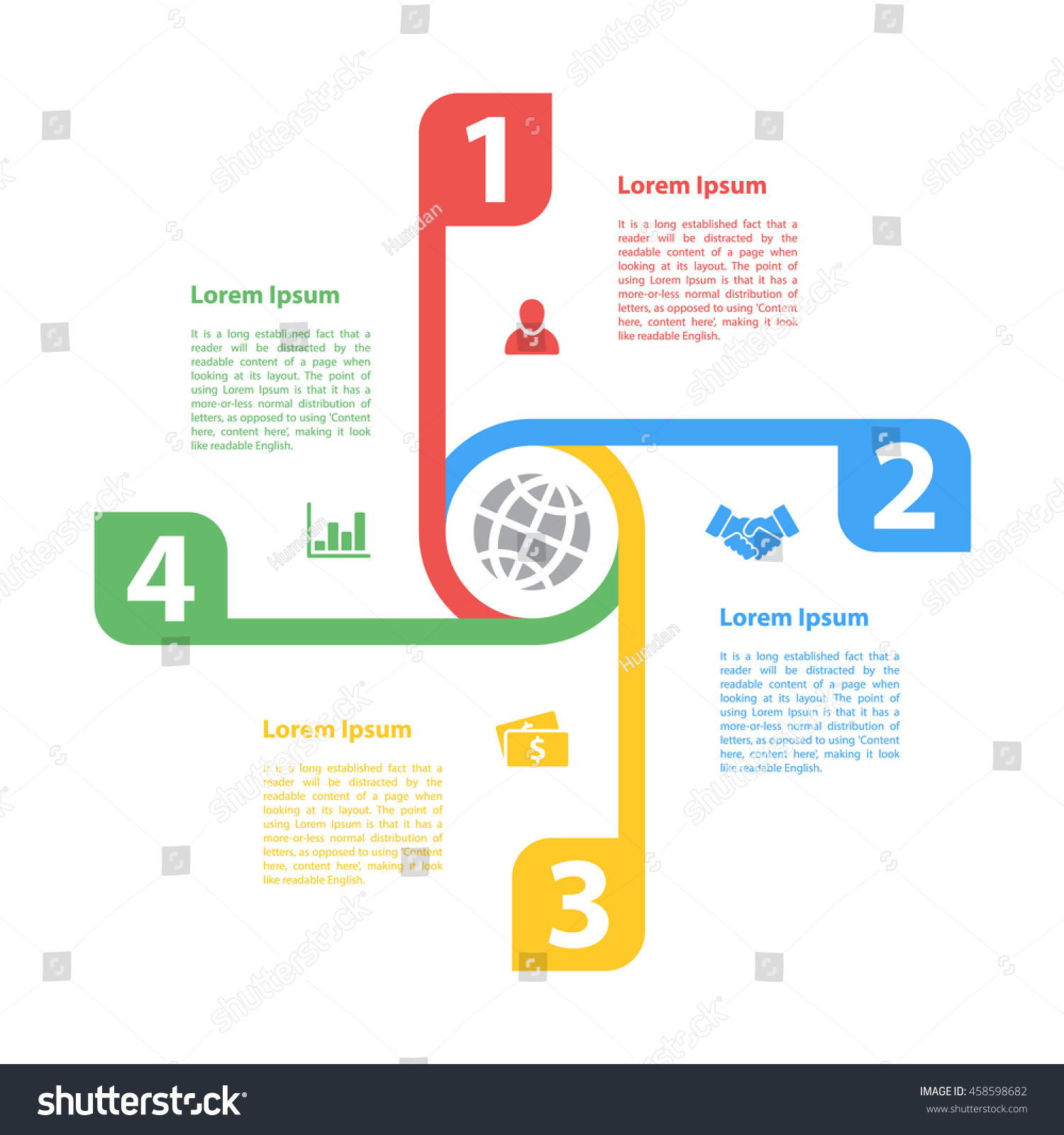 Four Steps Cycle Infographic Layout Concept Stock Vector (Royalty Free ...