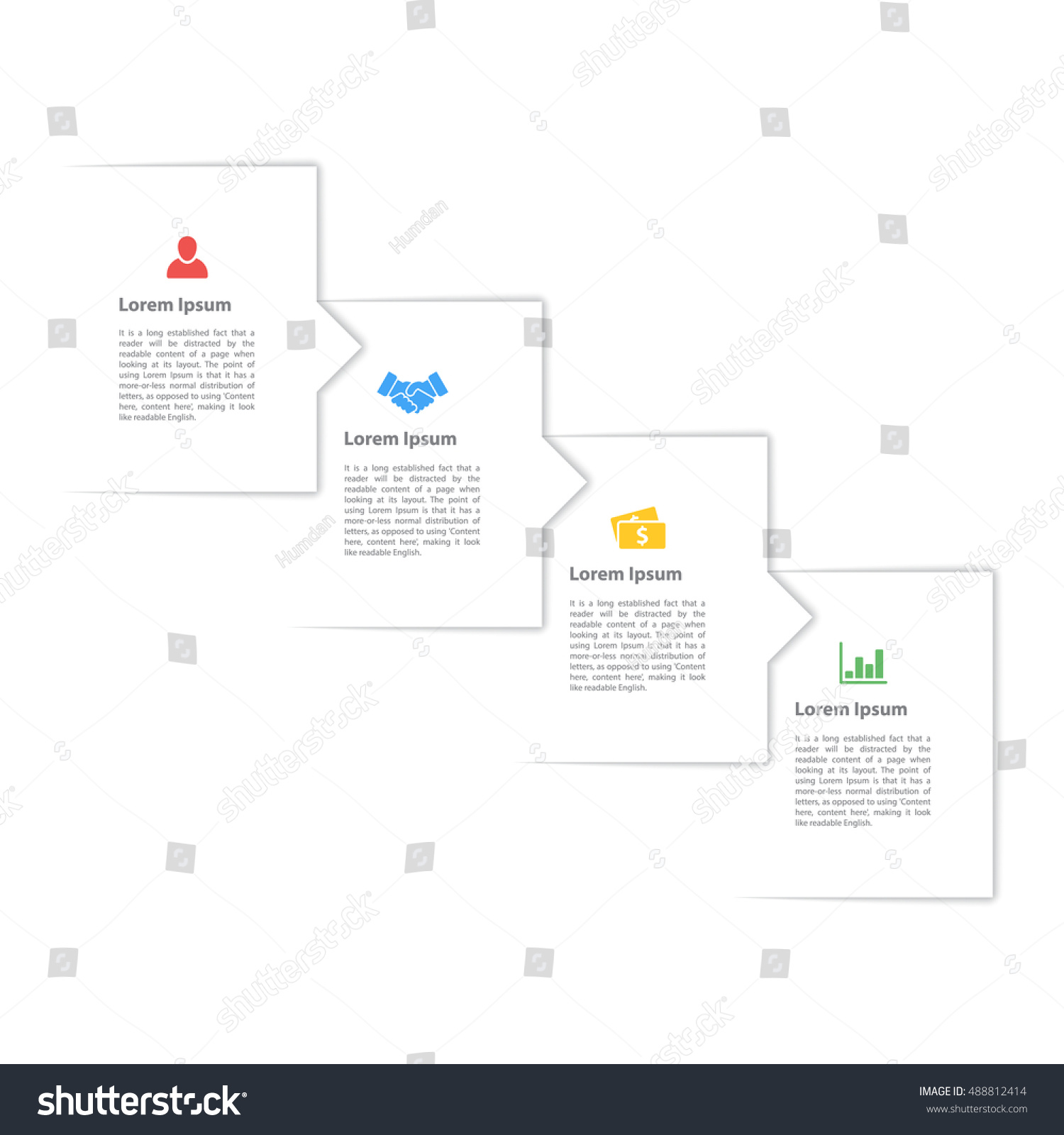 Four Steps Sequence Infographic Layout Concept Stock Vector (Royalty ...