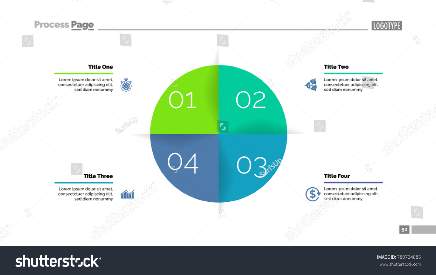 Four Steps Strategy Slide Template: เวกเตอร์สต็อก (ปลอดค่าลิขสิทธิ์ ...