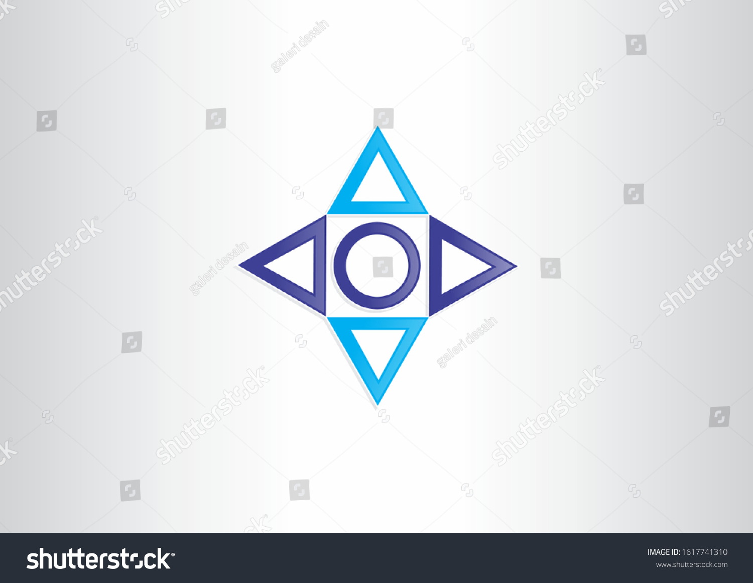 Four Triangle Circle Logo Vector Design: vector de stock (libre de ...