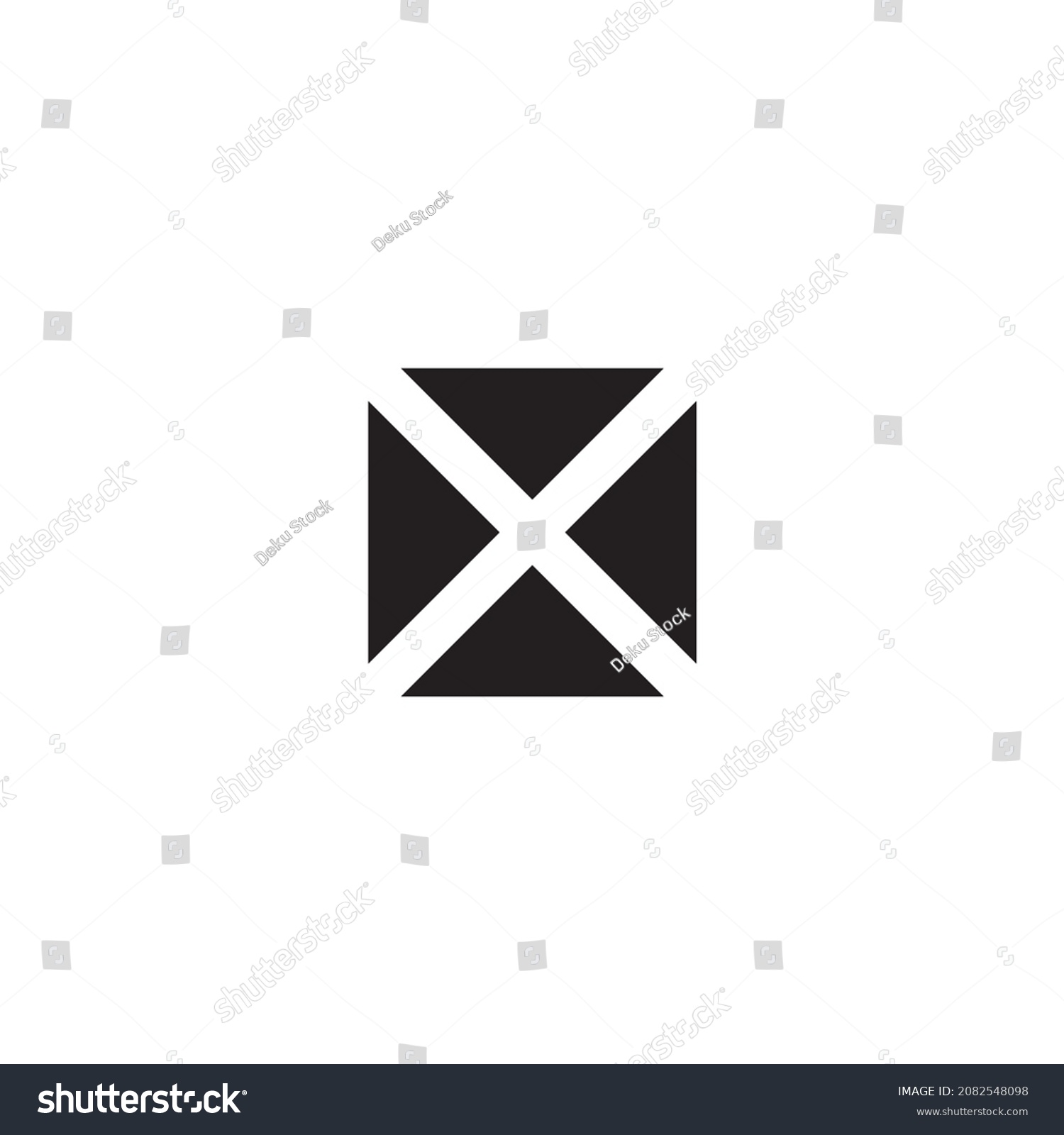 Four Triangles Simple Symbol Box Vector Stock Vector (Royalty Free ...