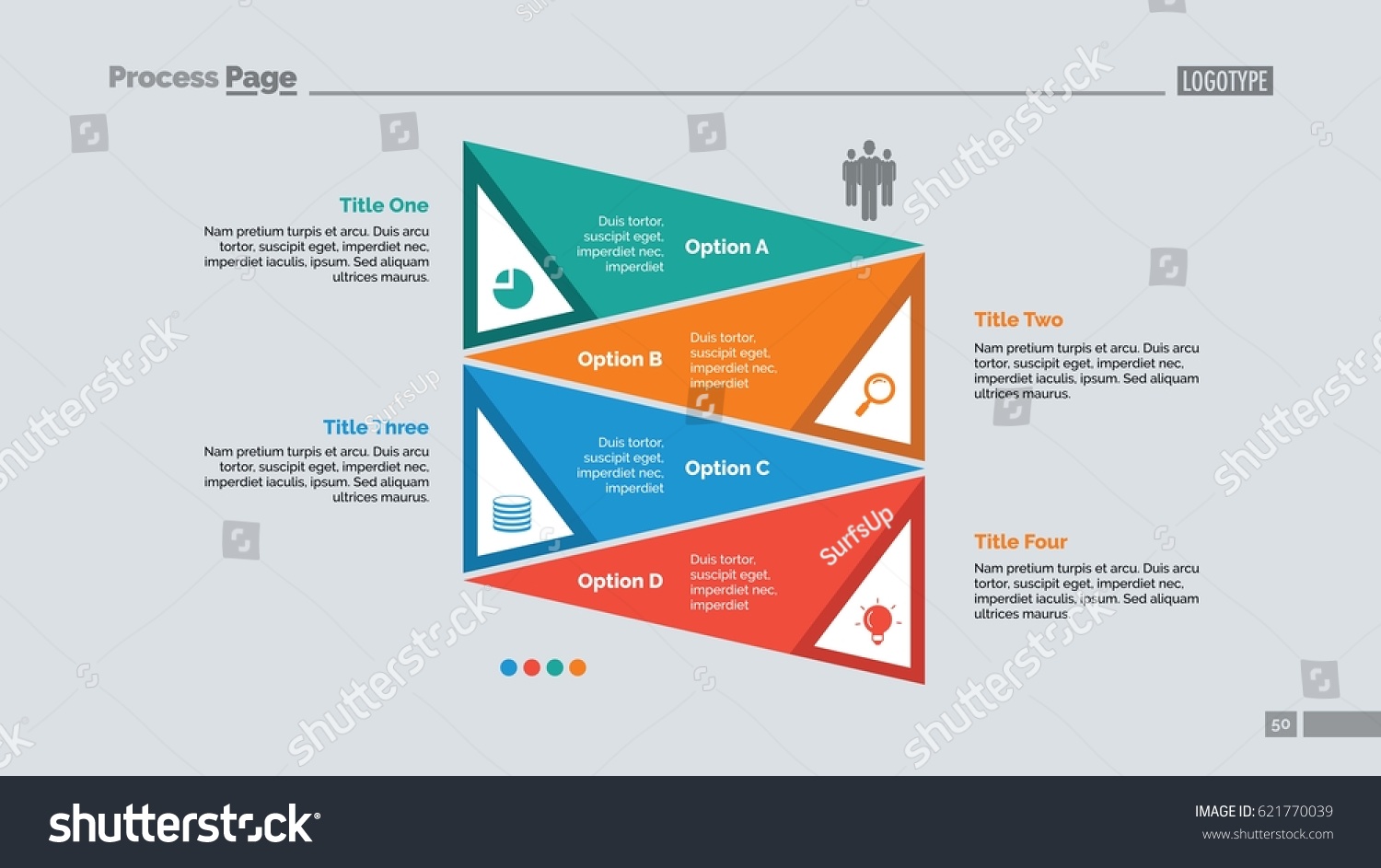 Four Triangles Strategy Slide Template: เวกเตอร์สต็อก (ปลอดค่าลิขสิทธิ์ ...