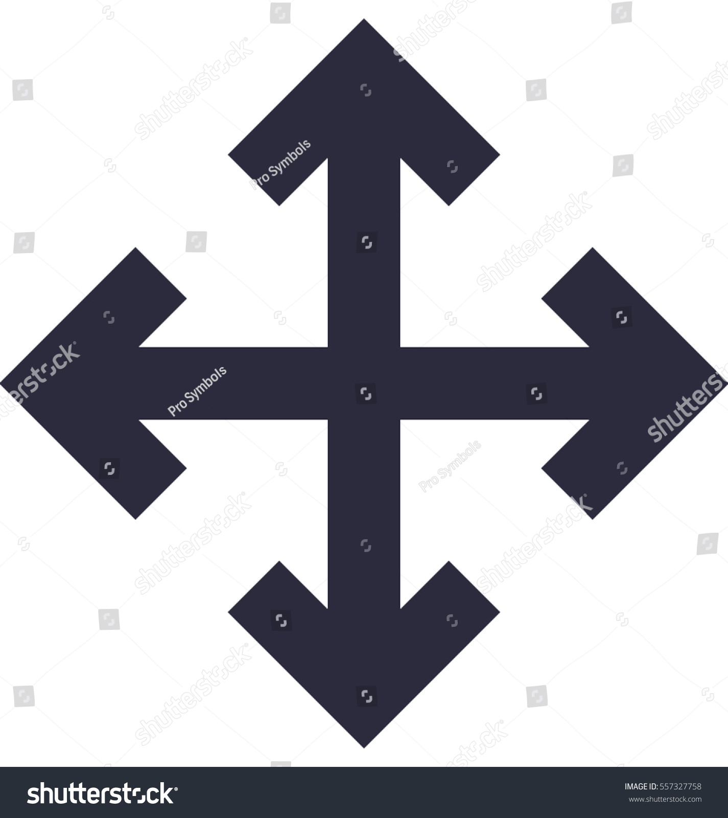 Four Way Vector Icon Stock Vector (Royalty Free) 557327758 | Shutterstock