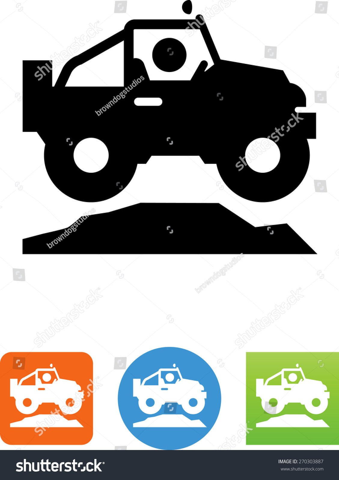 Four Wheel Drive Icon Stock Vector (Royalty Free) 270303887 | Shutterstock